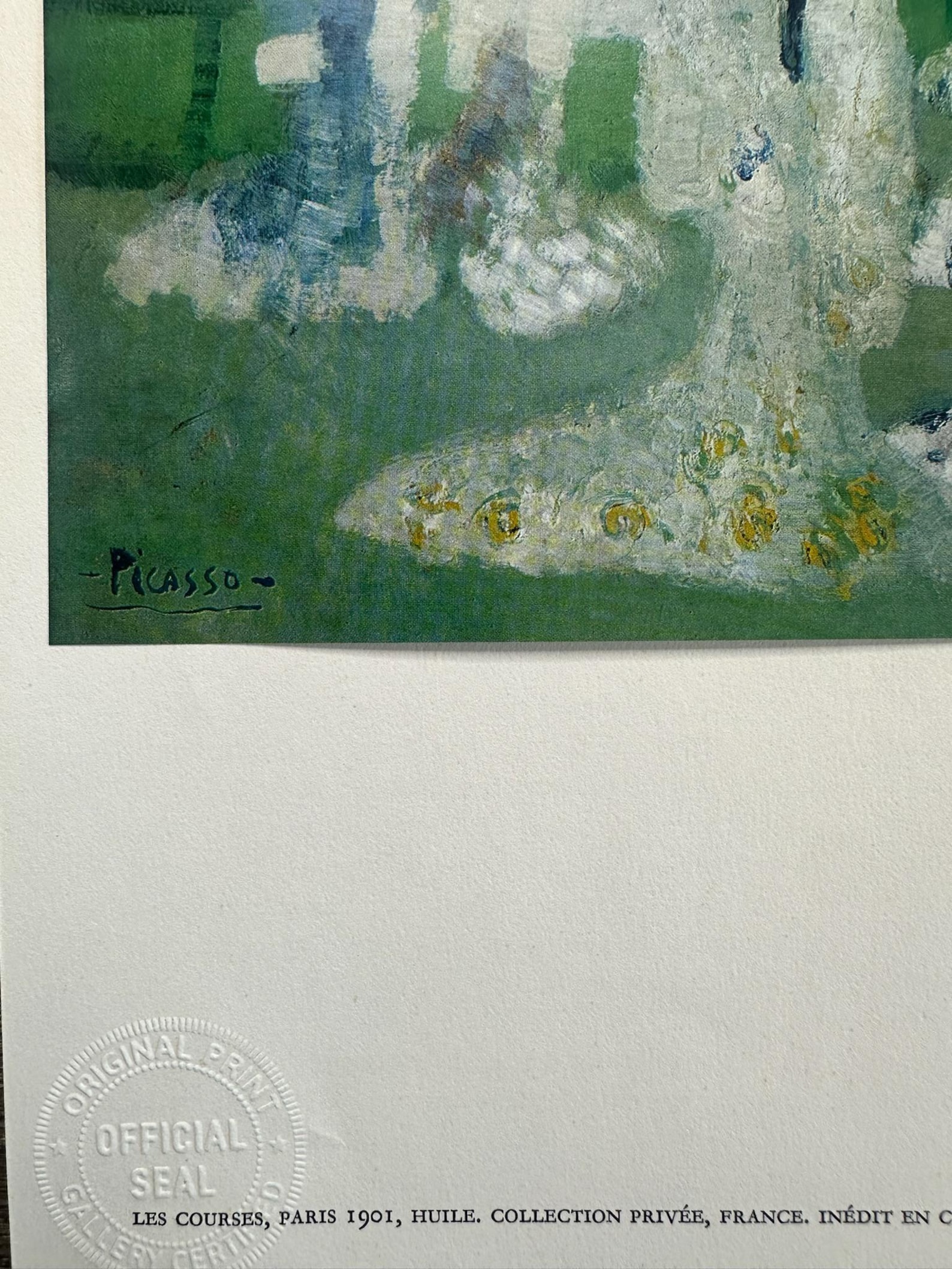 Pablo Picasso Blue Period Print 1901-1905 Les Courses, Paris, 1901 ...
