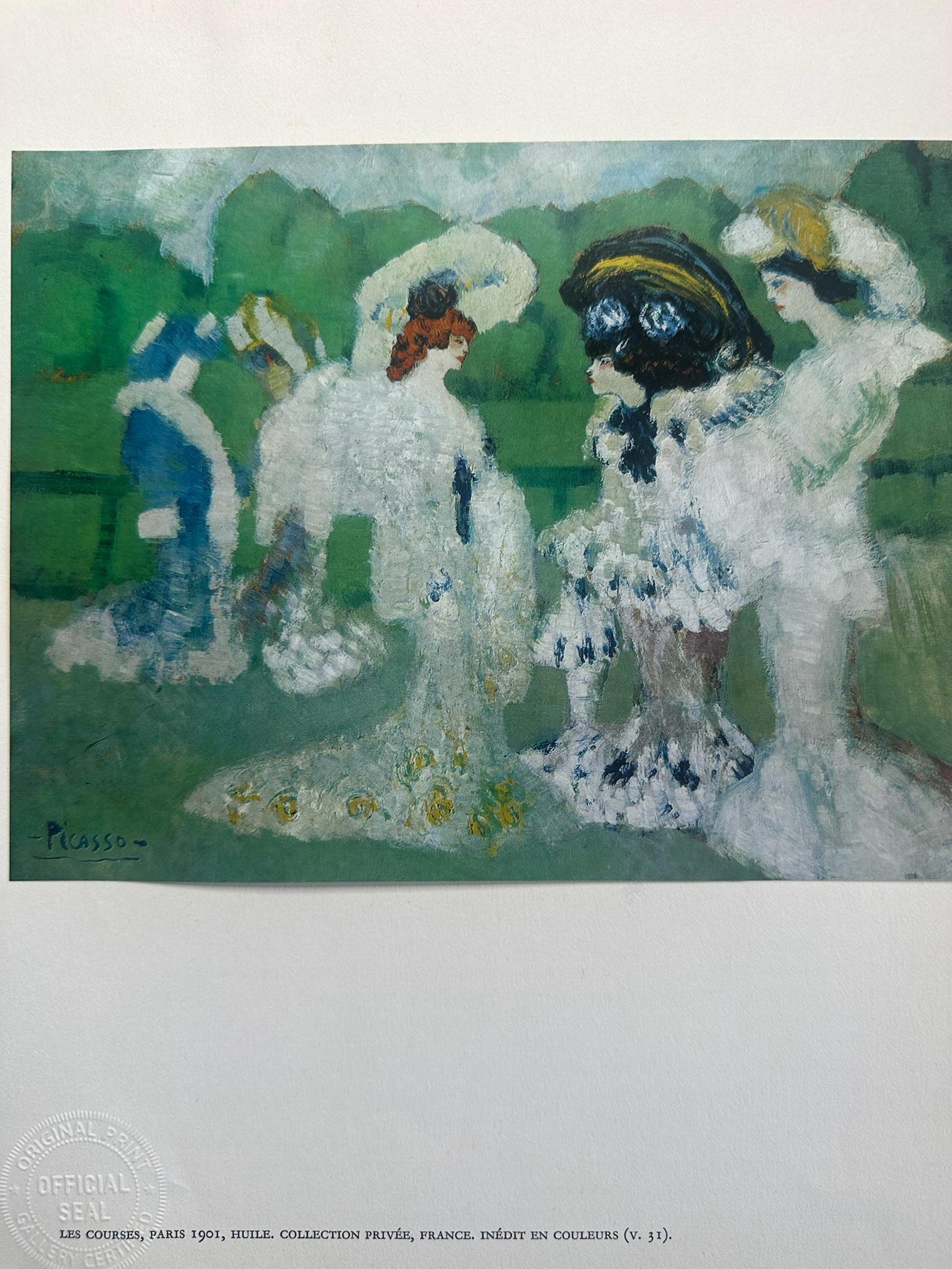 Pablo Picasso Blue Period Print 1901-1905 Les Courses, Paris, 1901 ...