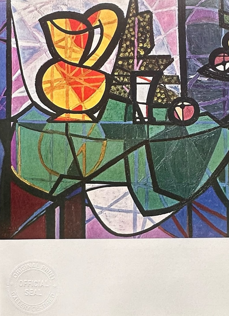 Pablo Picasso Print Pitcher and Bowl of Fruit, 1931 Original 1954 Hand ...