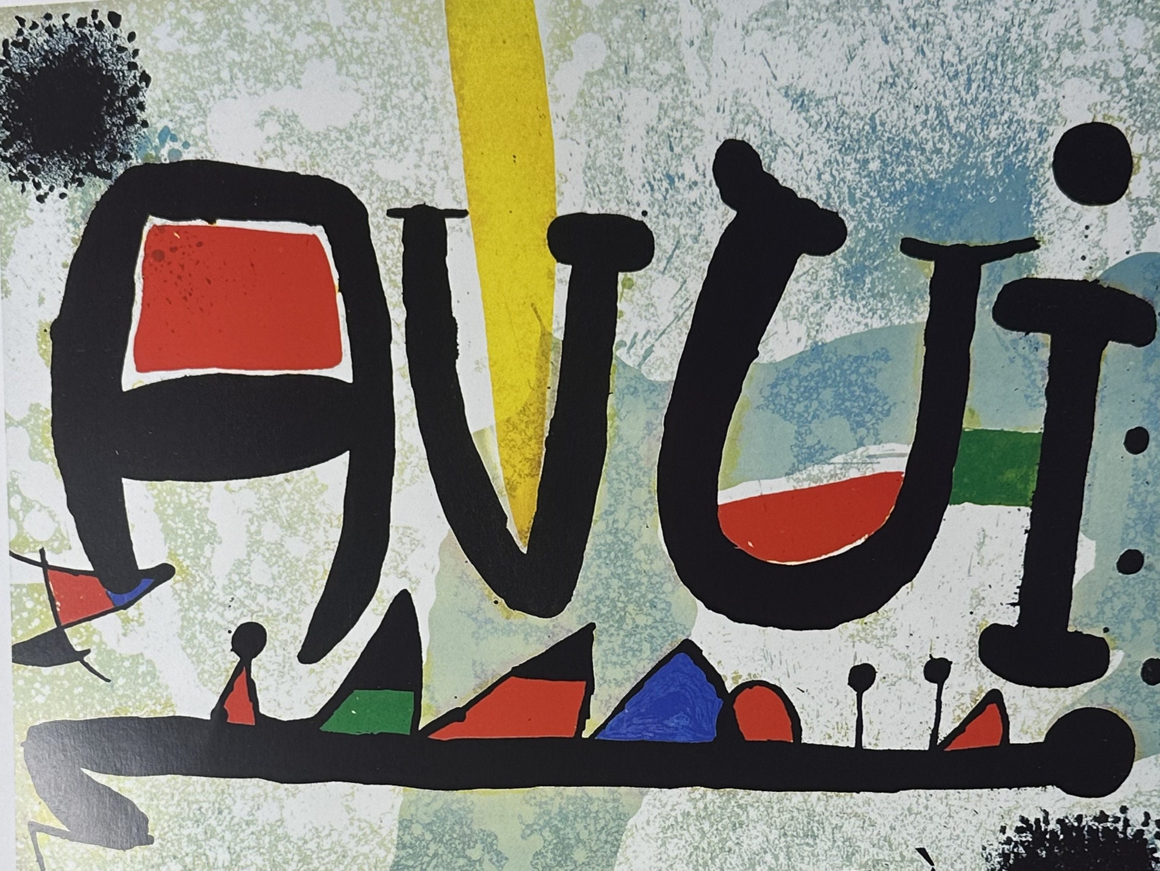 Vintage Joan Miro Signed Poster Avui, Diari En Català 1970s, Original ...