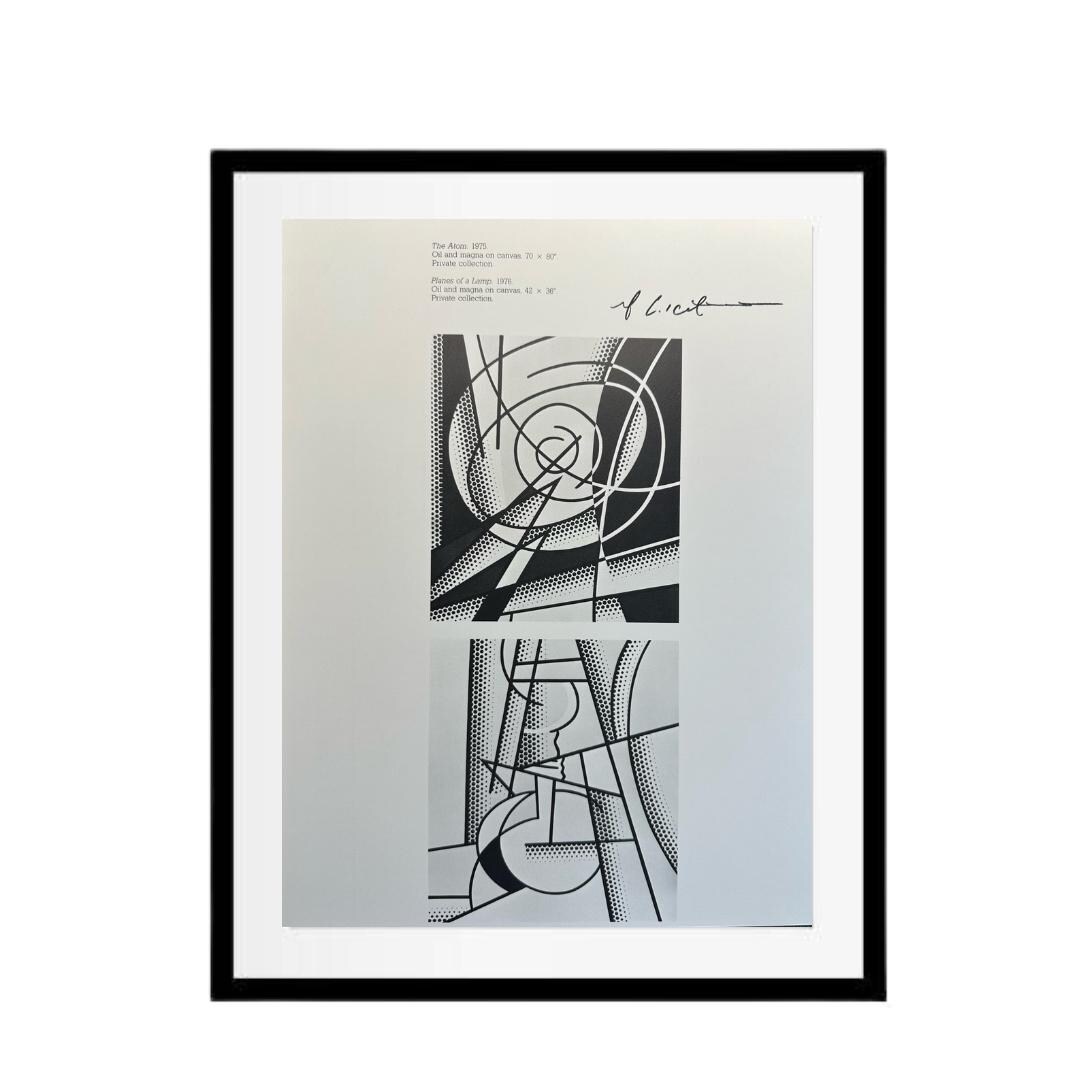 Roy Lichtenstein Print - the Atom, 1975, Planes of a Lamp Black and ...