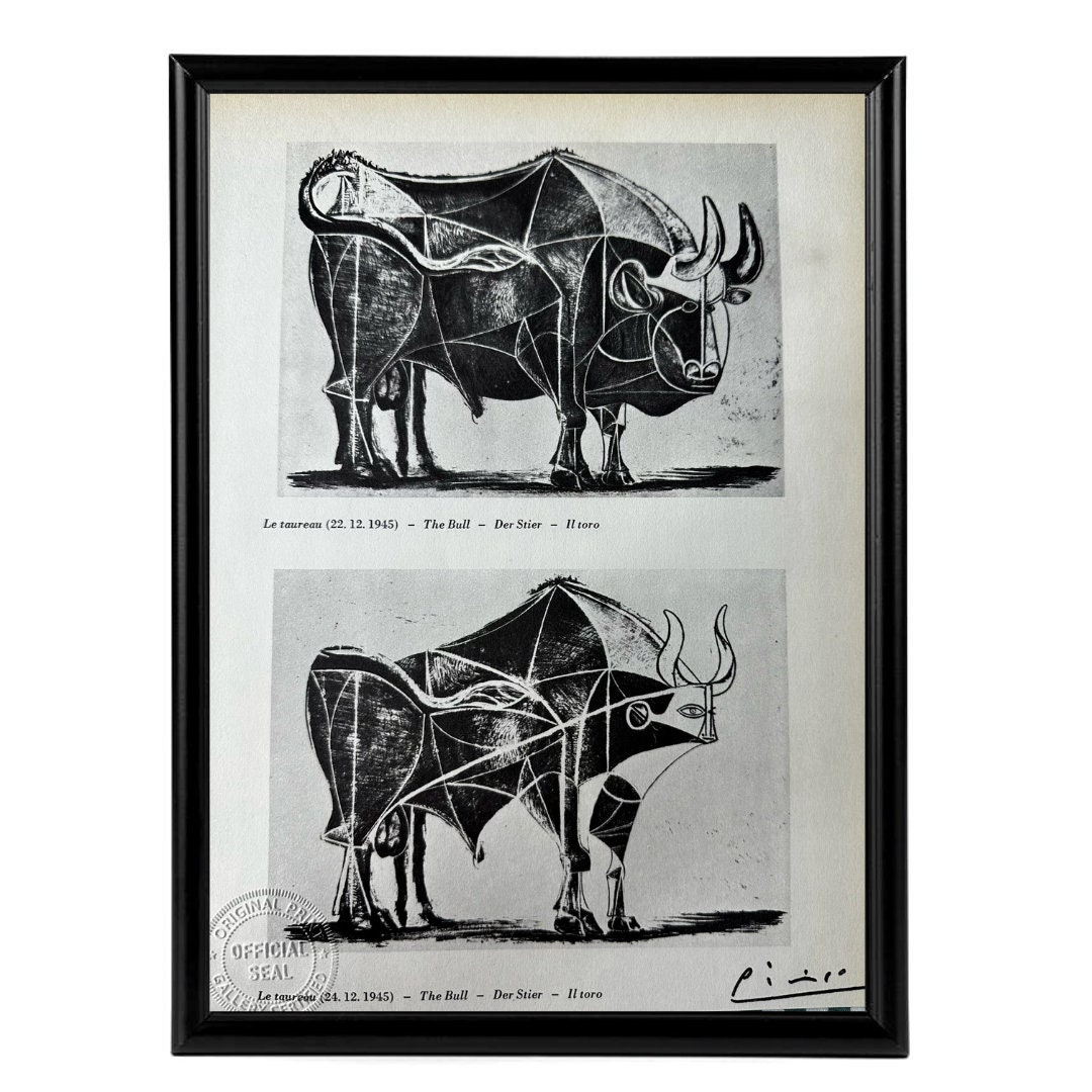 Vintage Pablo Picasso the Bull 1945 line Art Original - Etsy Canada