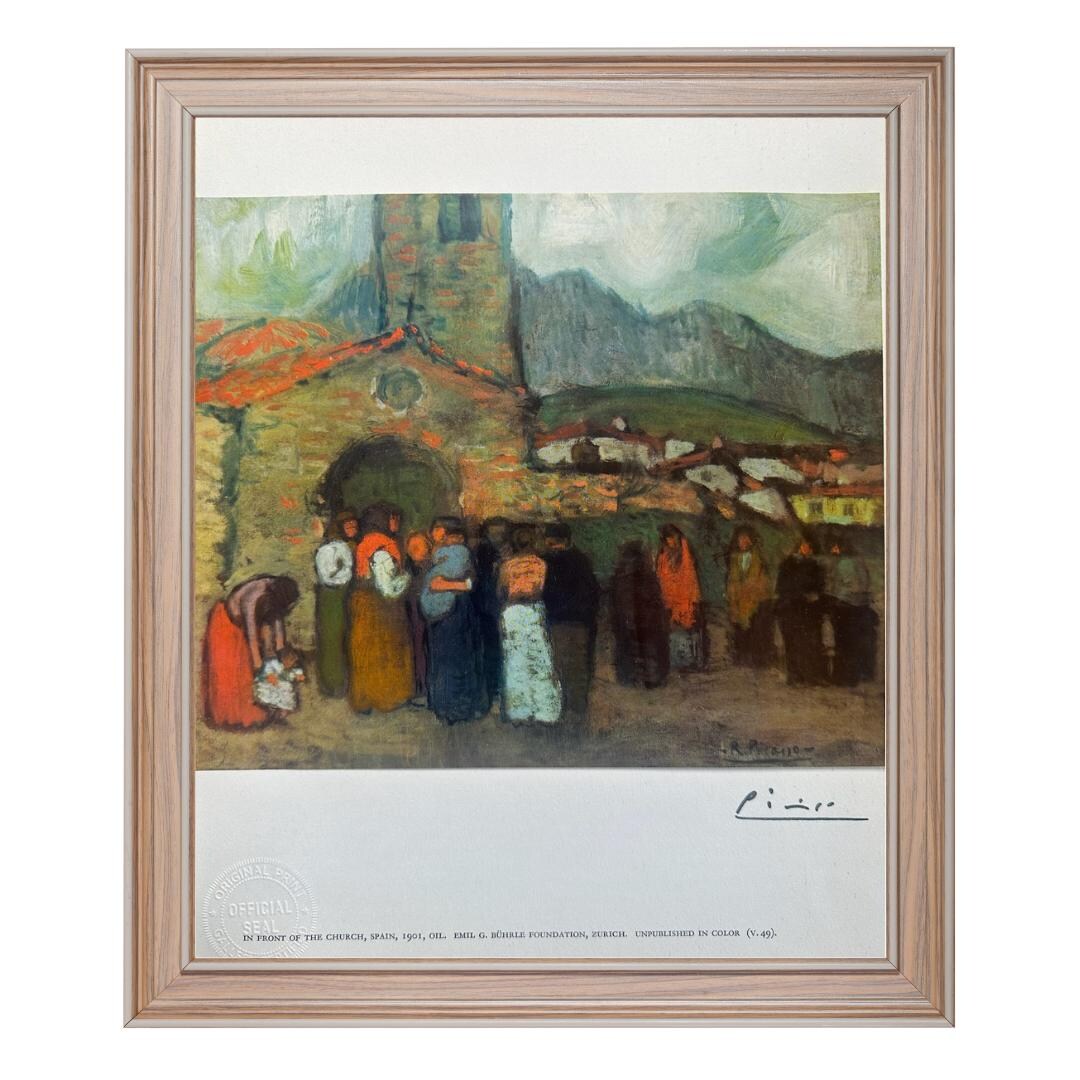 Pablo Picasso Blue Period Print 1901-1905 in Front of the Church ...