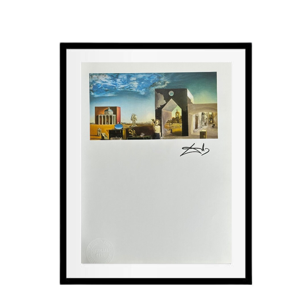 Salvador Dali Original Signed Print 1966-67, Suburbs of Paranoiac ...