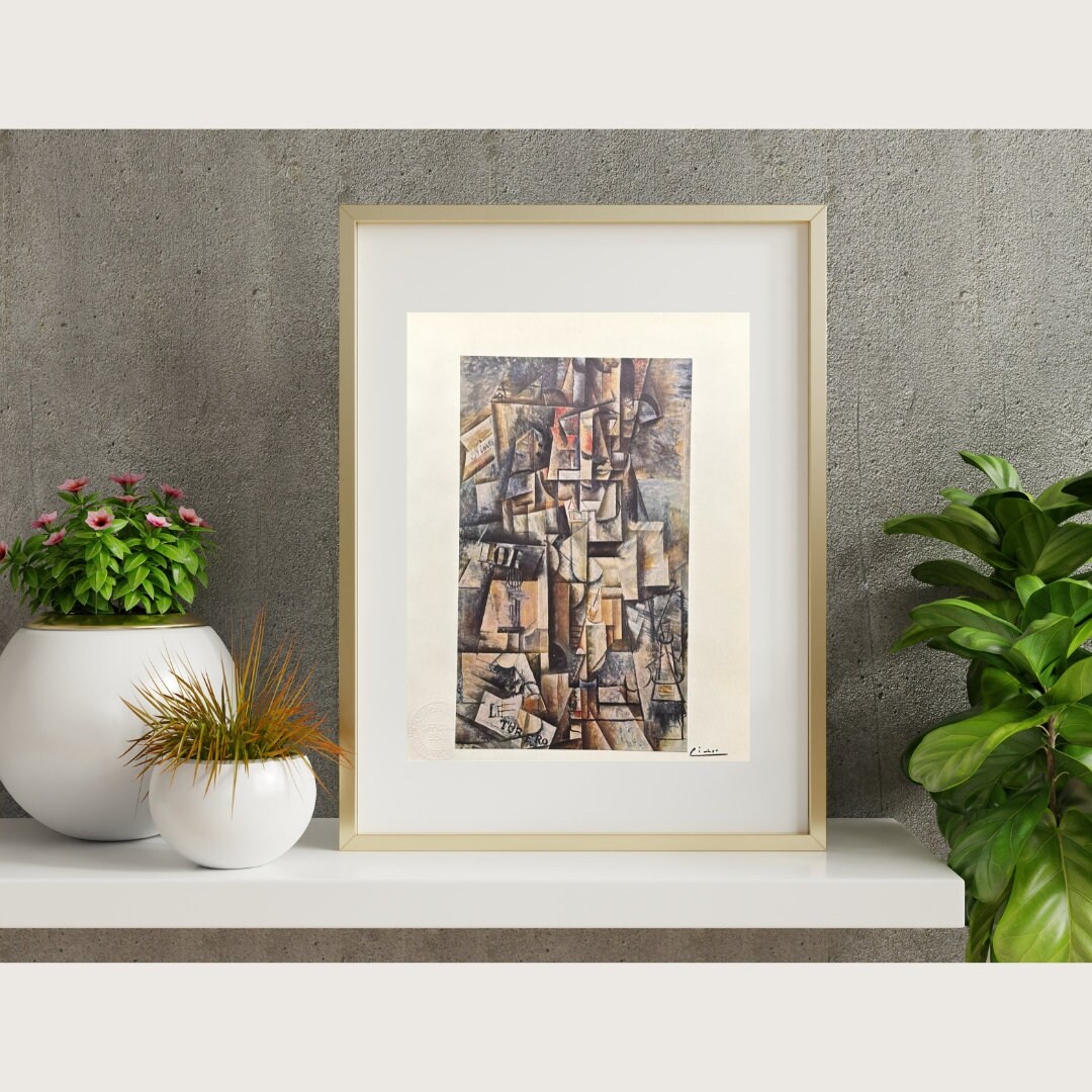 Pablo Picasso Original Signed Print, the Aficionado, 1912 Vintage Art - Etsy