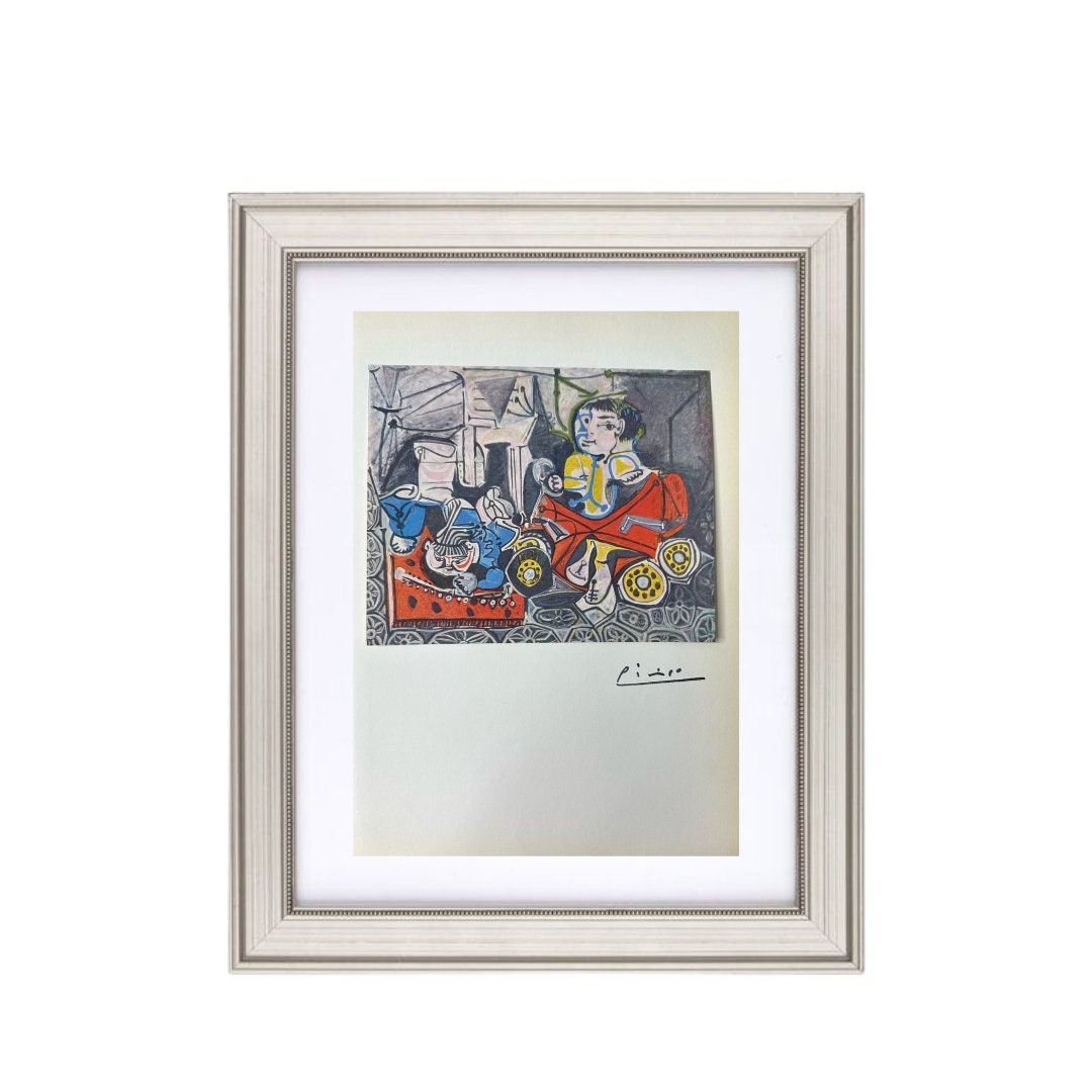Pablo Picasso Print Claude and Paloma Playing, 1950 Original 1954 Hand ...