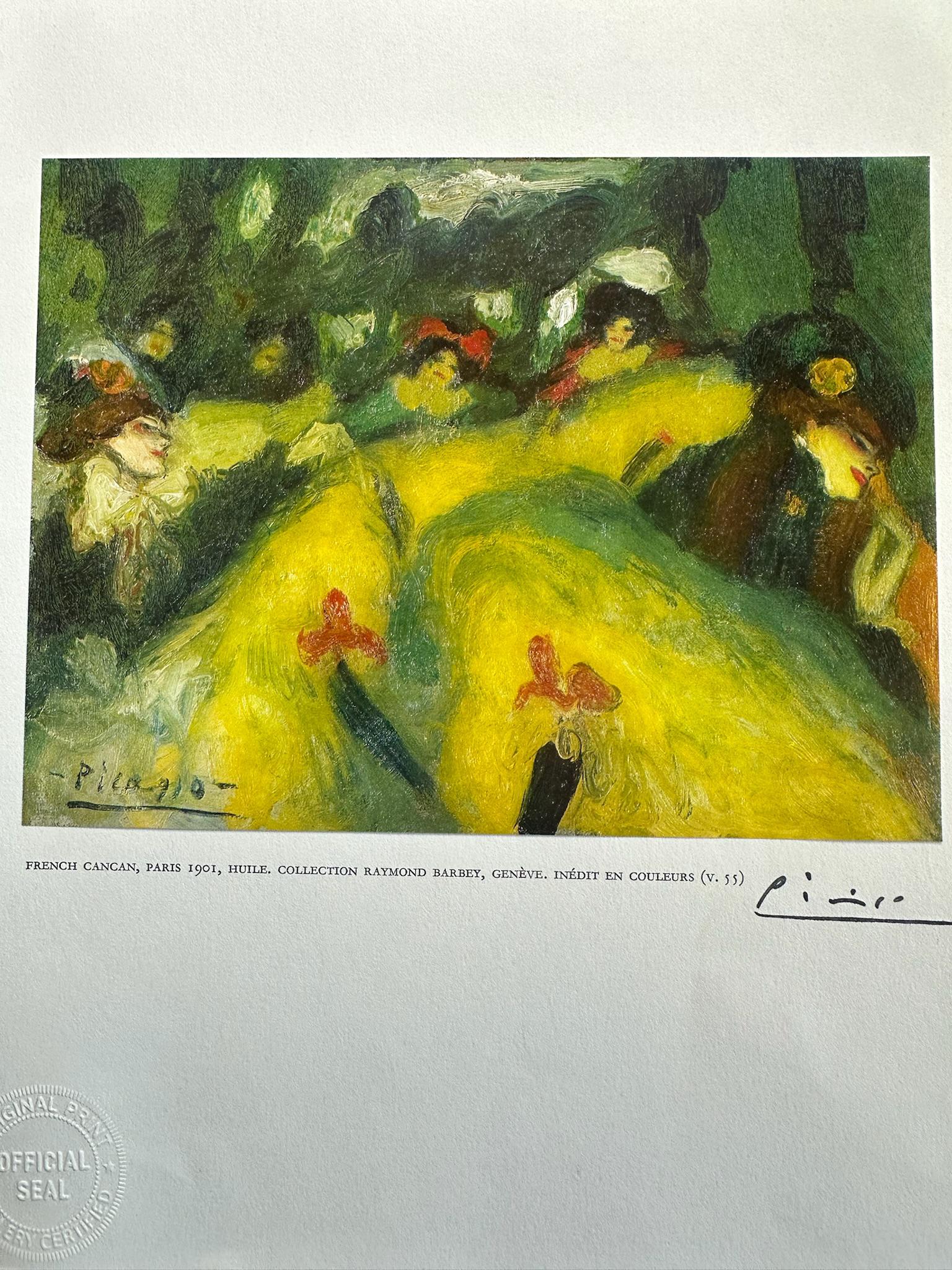 Pablo Picasso Blue Period Print 1901-1905 French Cancan, Paris, 1901 ...