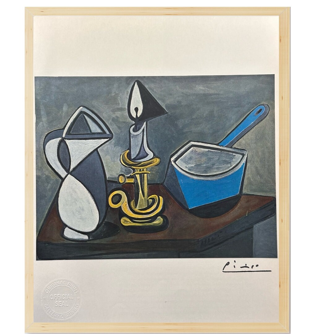Pablo Picasso Original Signed Print, Still Life With Jug, Candlestick and Enameled Casserole ...