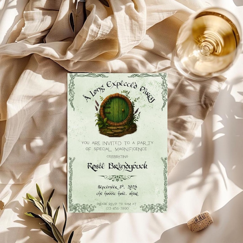 Hobbit Inspired Party Invitation, Customizable and Printable, LOTR ...