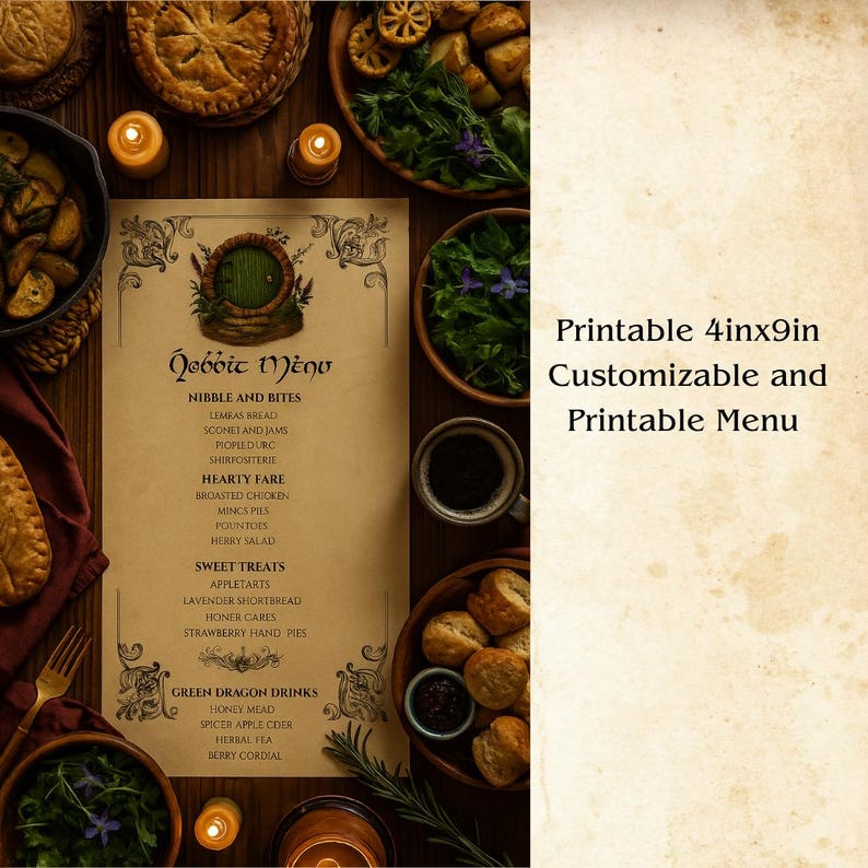 BUNDLE- Hobbit Inspired Party Invitation, Customizable and Printable ...