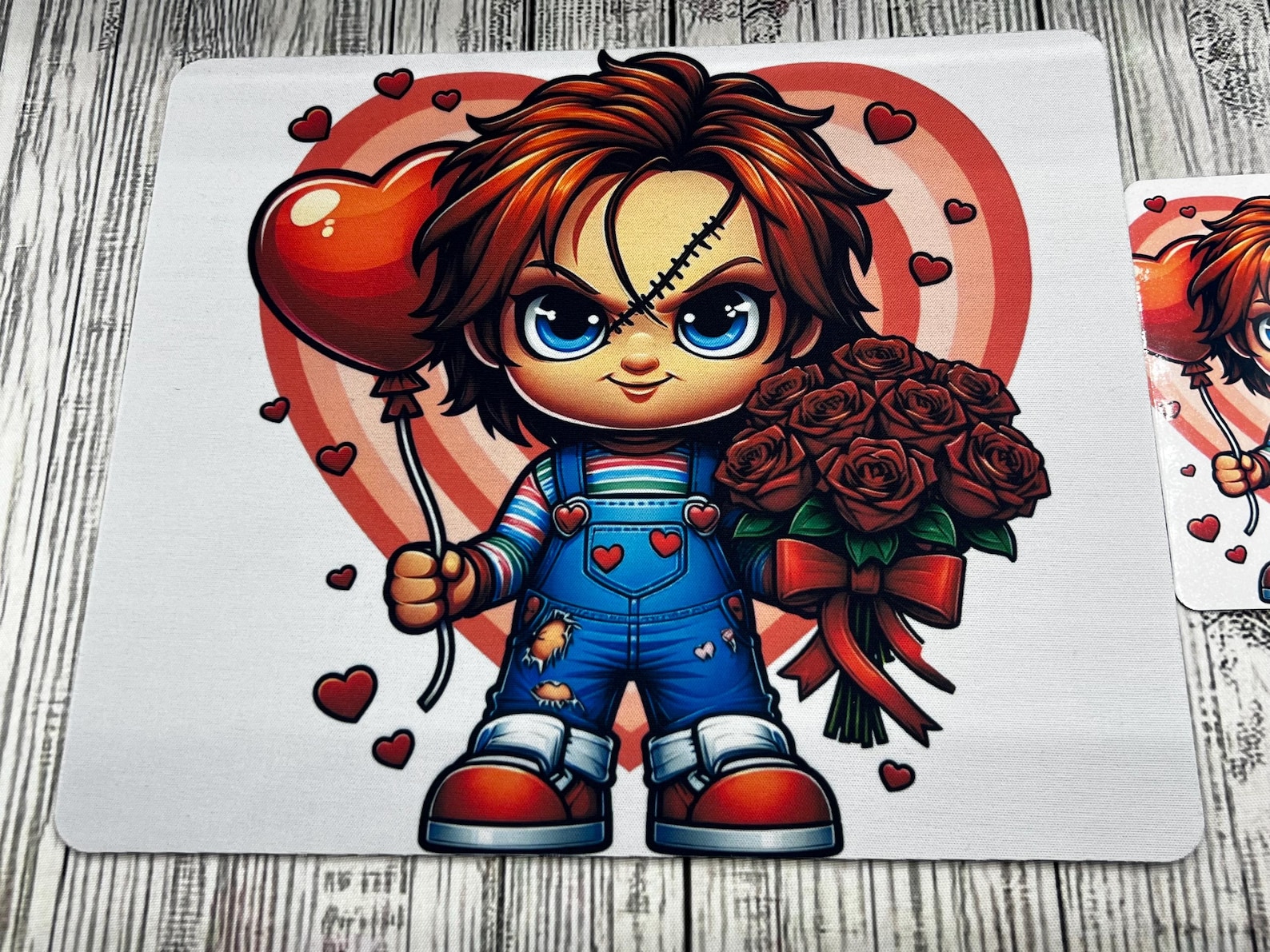 Chucky Valentines Day 9x8 Custom Made Mouse Pad and 3x4 Magnet ...