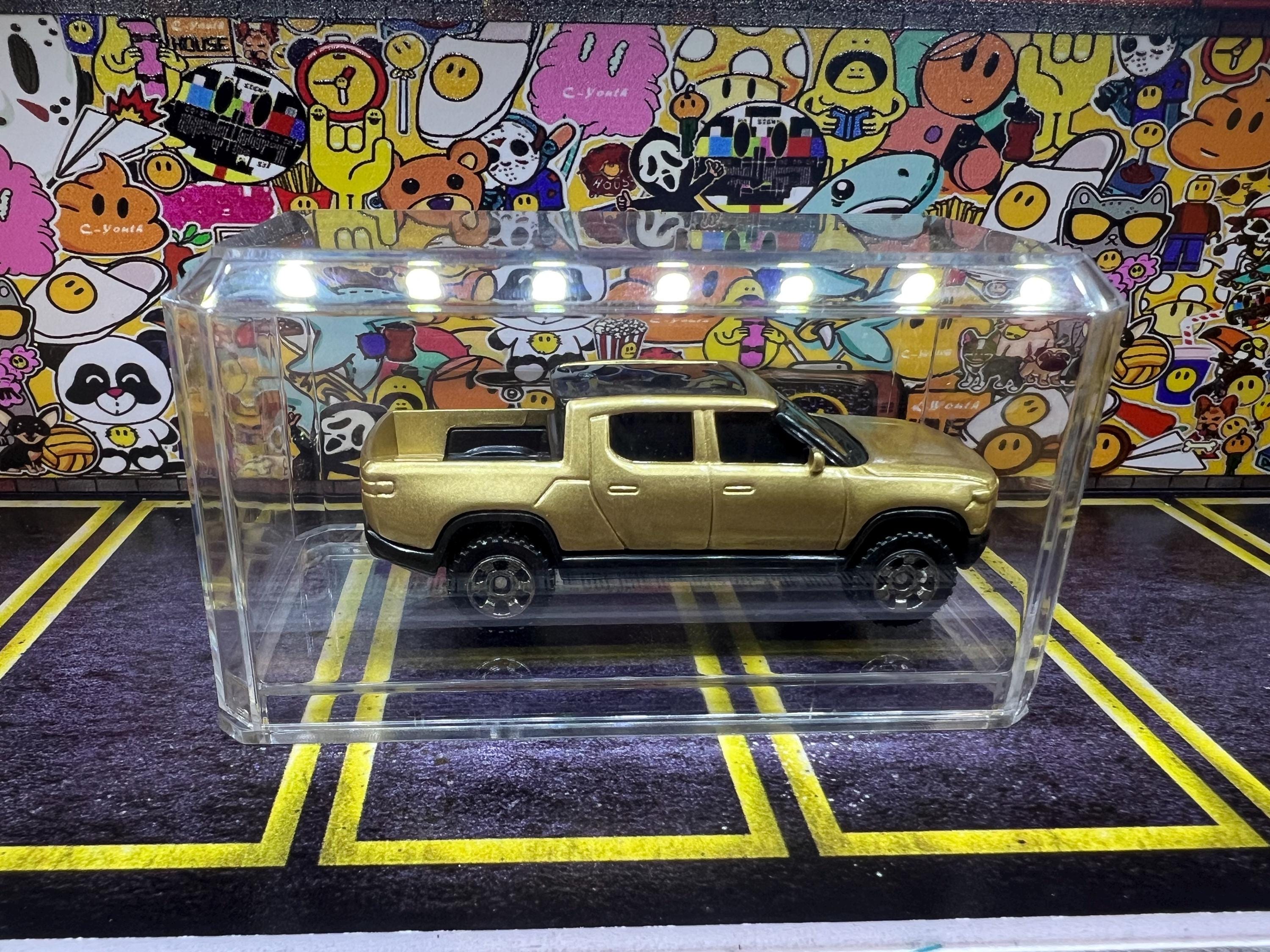 1:64 Scale Custom Painted Matchbox Diecast Truck - Gold Rivian R1T With ...