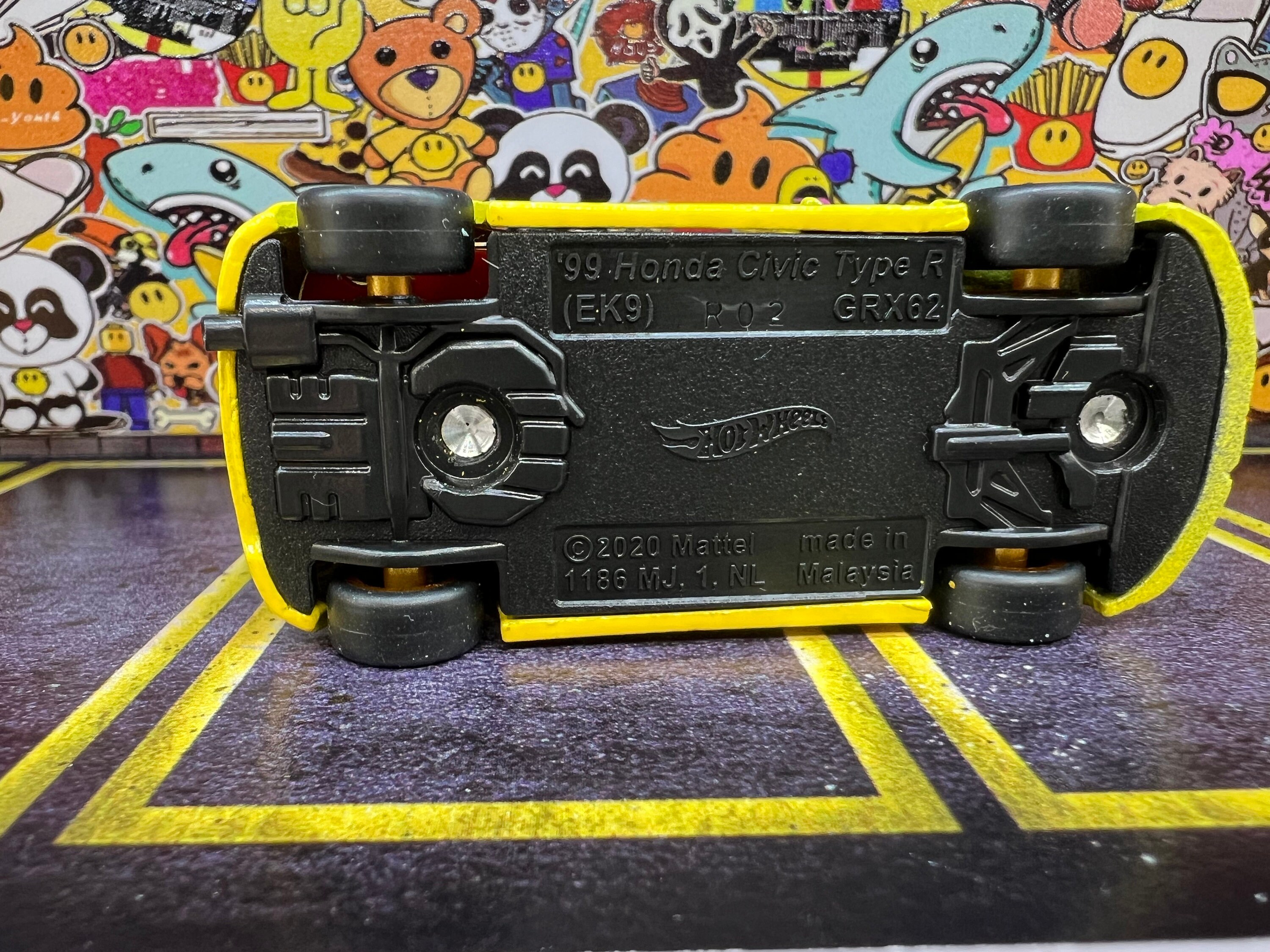 Custom Made Yellow 99 Honda Civic Type R Hot Wheels Gold Wheels, Wheels ...