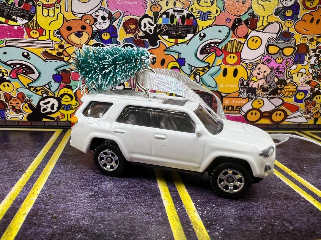 Custom Made White 18 Toyota 4runner Matchbox Ornament With Mini Tree - Etsy