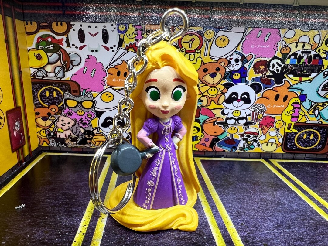 Custom Made Disney Rapunzel Vinyl Keychain - Etsy