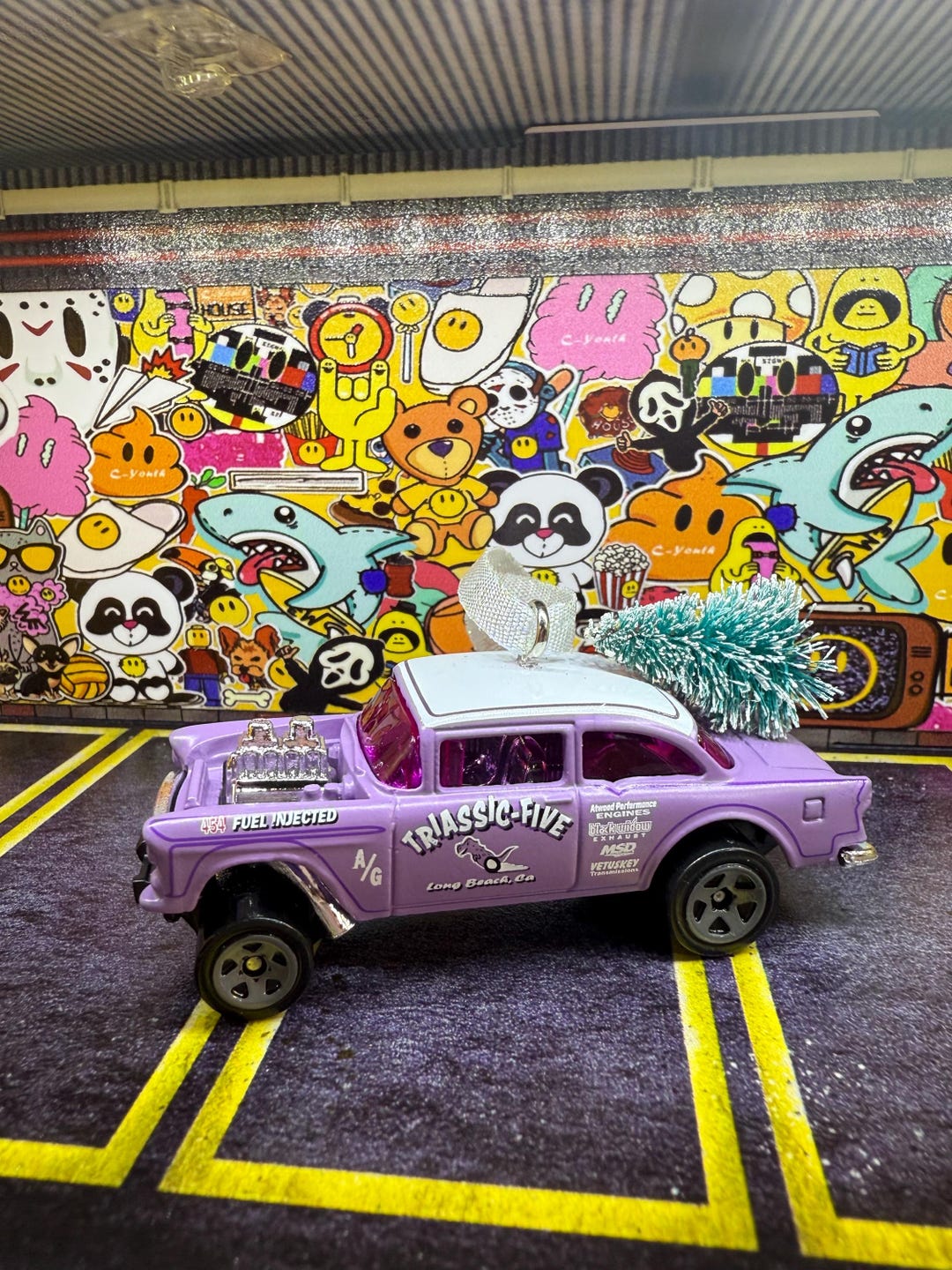 Custom Made Lilac 55’ Chevy Bel Air Gasser Hot Wheels Ornament - Etsy