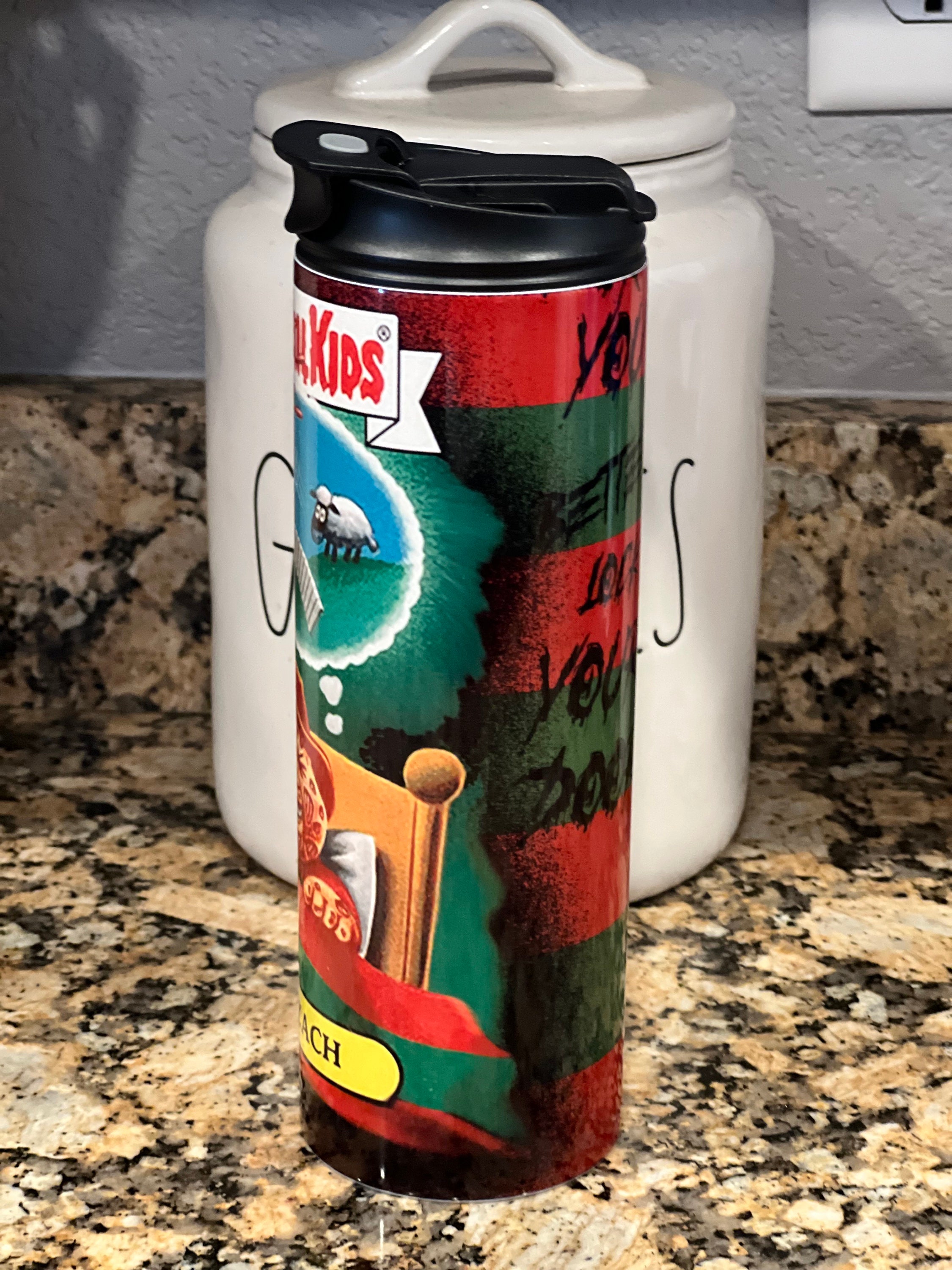 Garbage Pail Kids Horror freddy 20 Oz Sublimation Tumbler Dual Opening ...