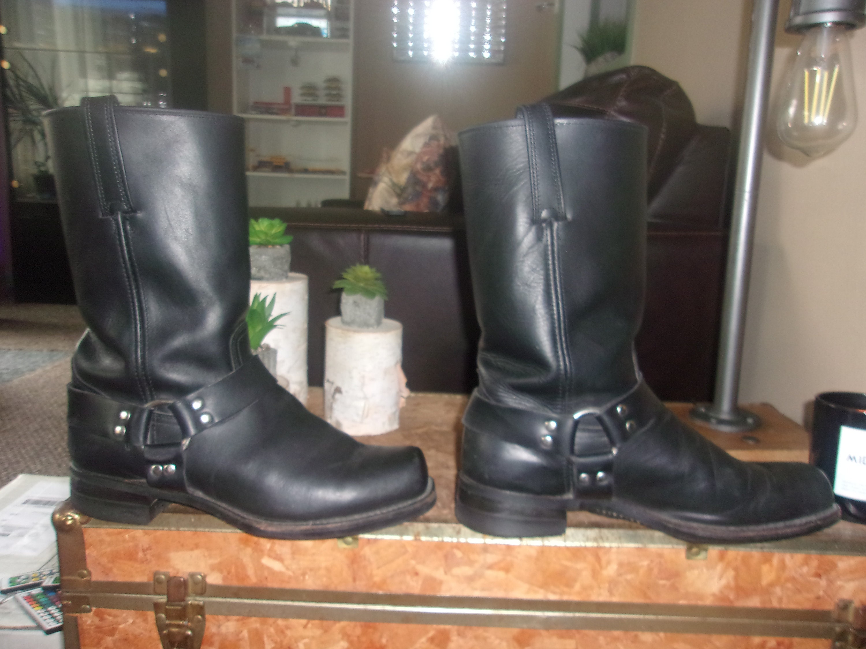 Men's Vintage FRYE Harness Boots 12R Motorcycle Boots Biker Boots RARE ...