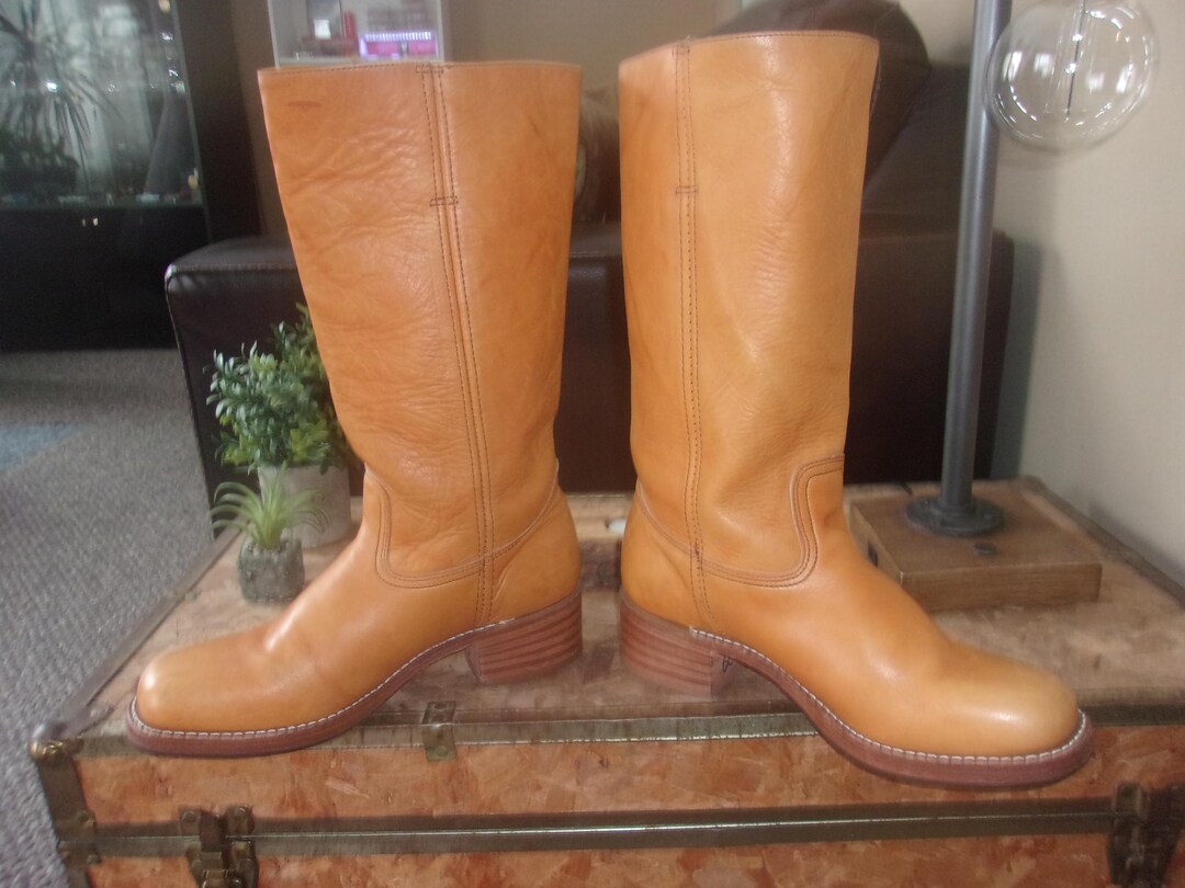 Vintage Men's FRYE BLACK LABEL Campus Boots #2556 Harness Motorcycle ...