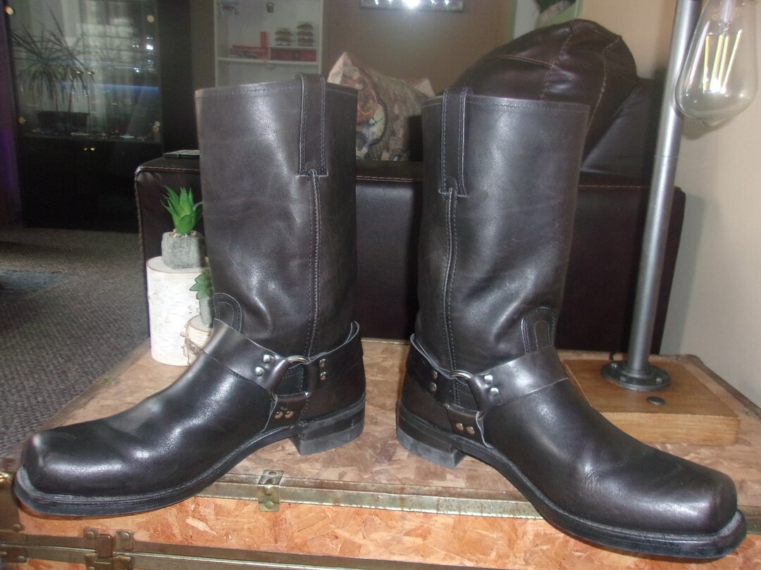 Men's Vintage FRYE Harness Boots 12R Motorcycle Boots Biker Boots RARE ...