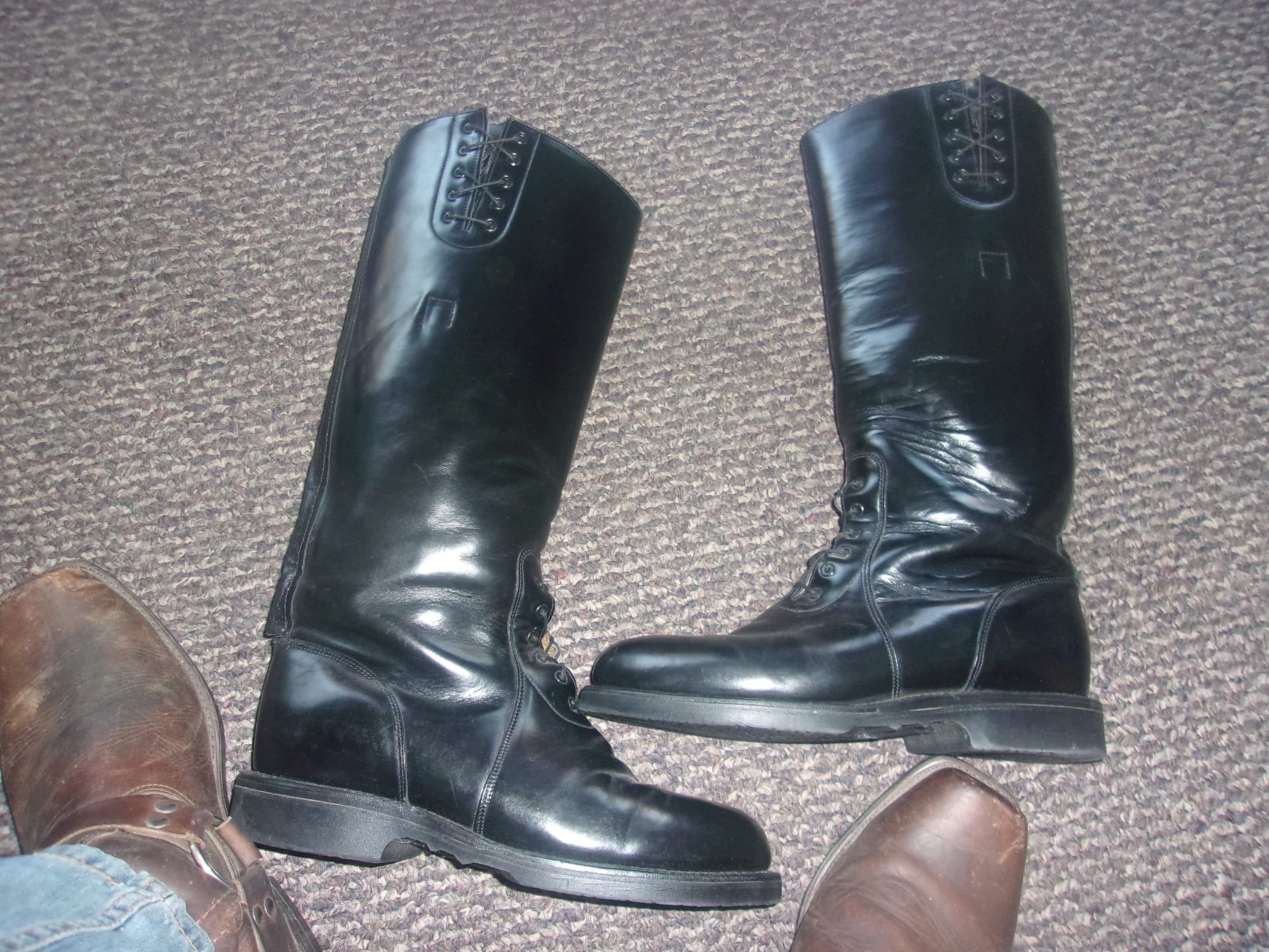 COP WORN Chippewa Motorcycle Boots USA Made Biker Boots Engineer Boots ...