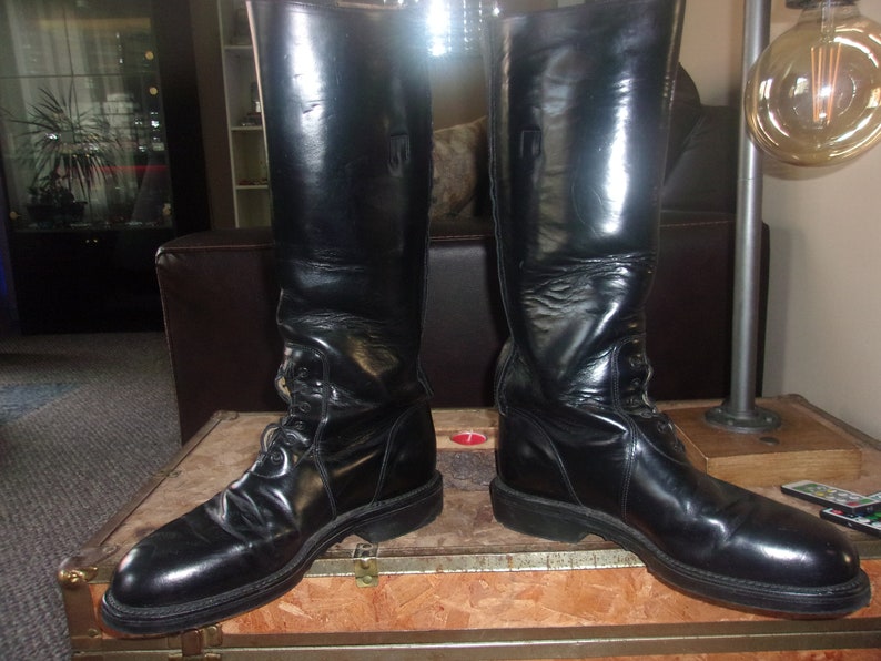 COP WORN Chippewa Motorcycle Boots USA Made Biker Boots Engineer Boots ...