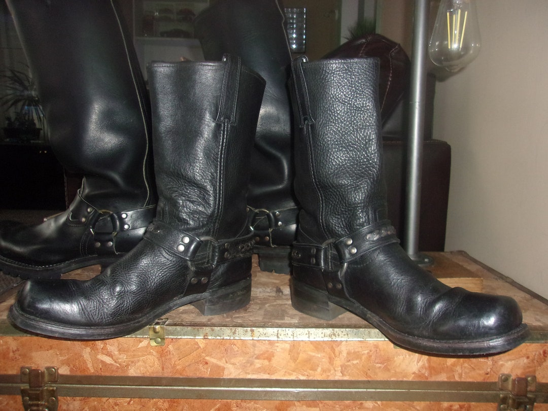 Men's Frye Harness Boots Motorcycle Boots Grunge Biker Boots Engineer ...