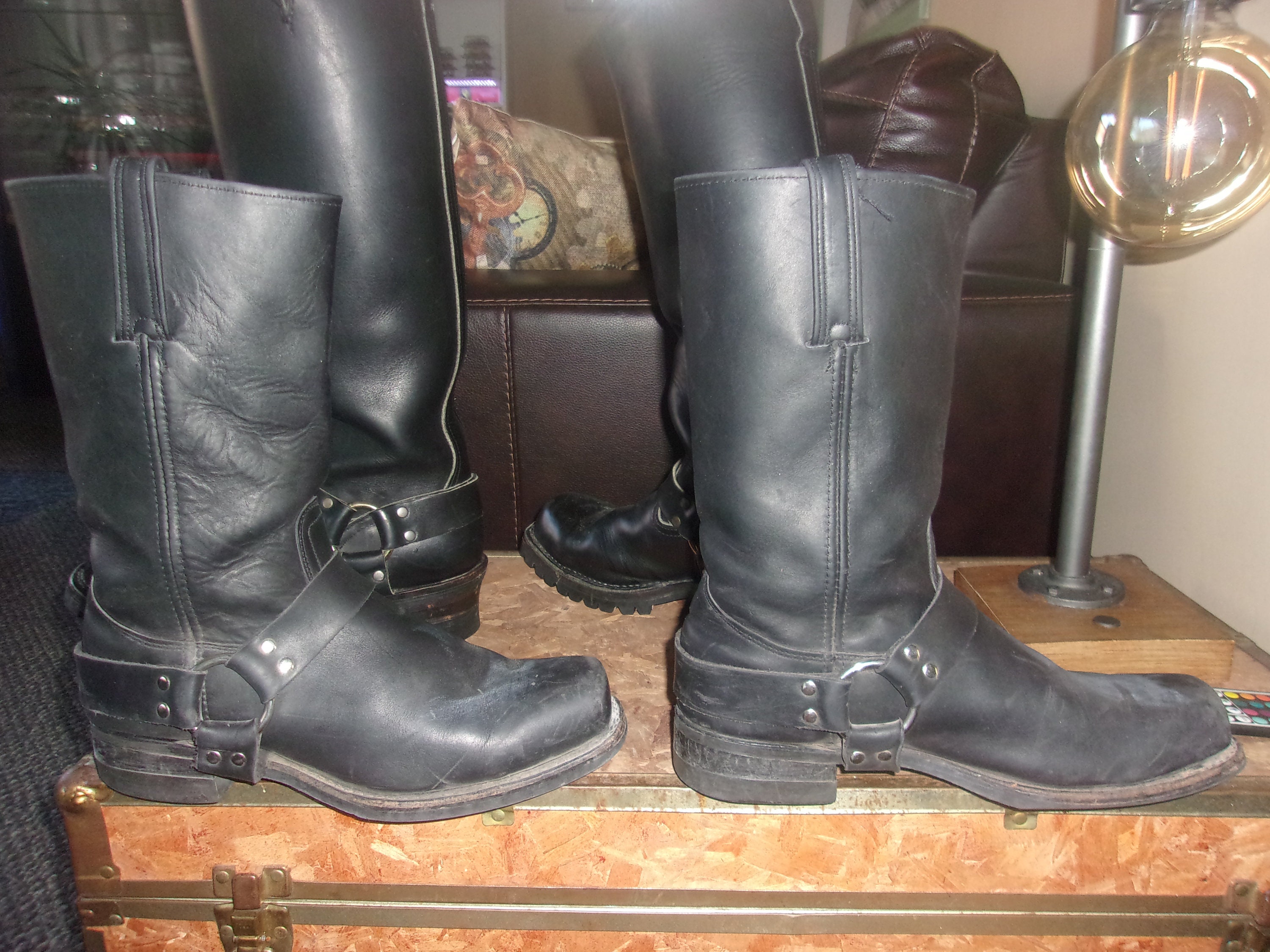 Men's Frye Harness Boots Motorcycle Boots RARE 12 - Etsy