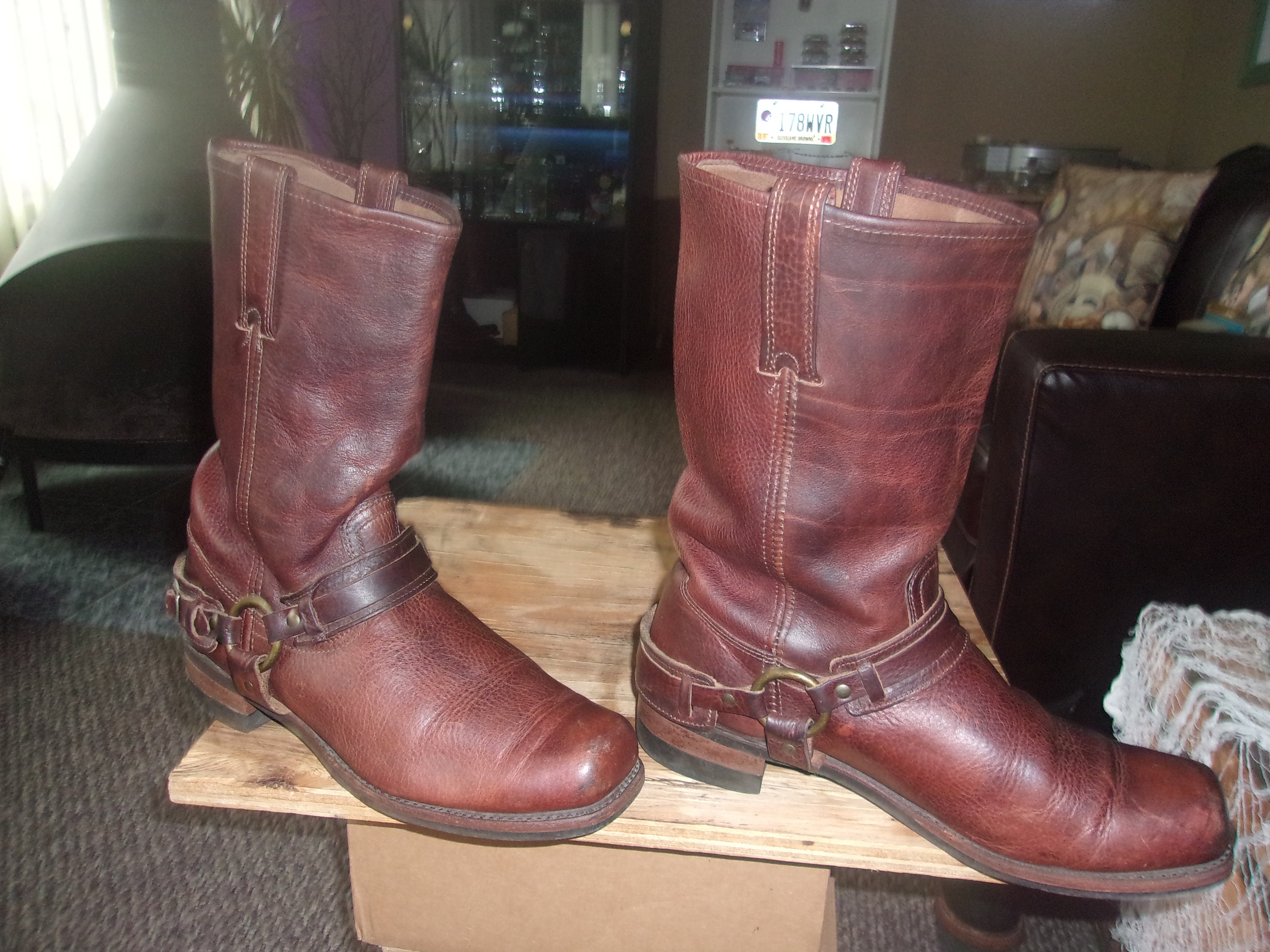 Men's Frye GAUCHO Harness Boots Motorcycle Boots GRUNGE Biker Boots ...