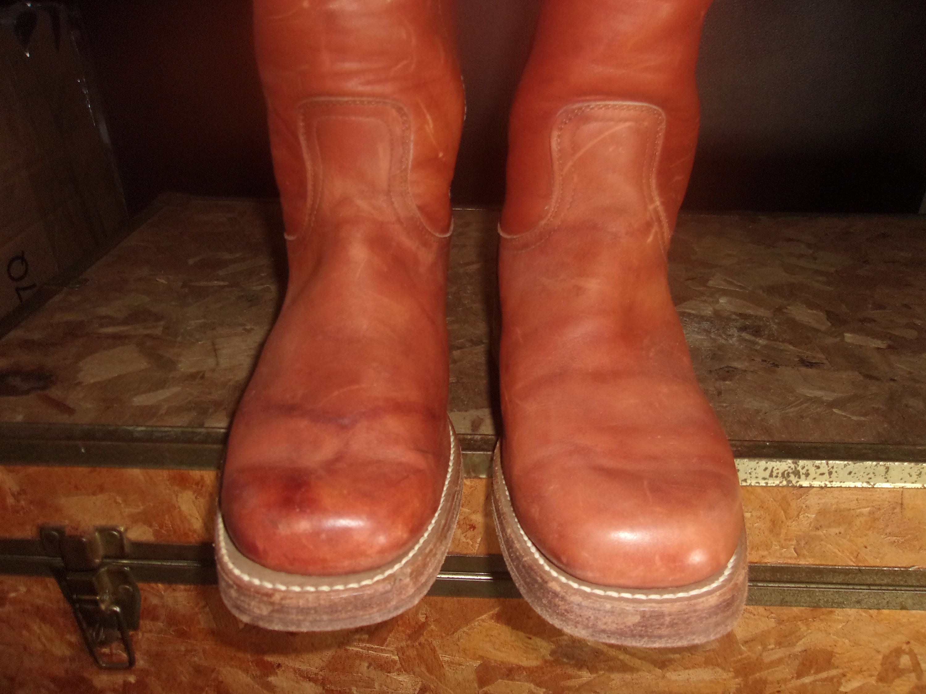 Vintage Frye BLACK LABEL Campus Boots Harness Motorcycle Boots Biker ...