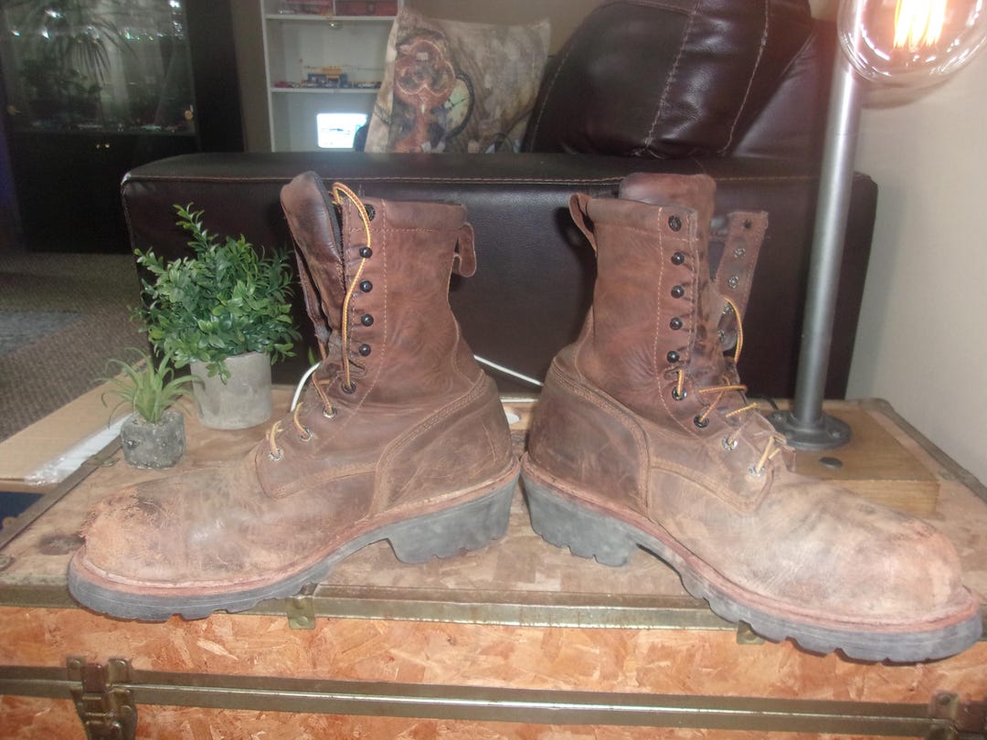 Red Wing Loggermax Trashed Logger Boots GRUNGE BOOTS Work Boots Biker ...