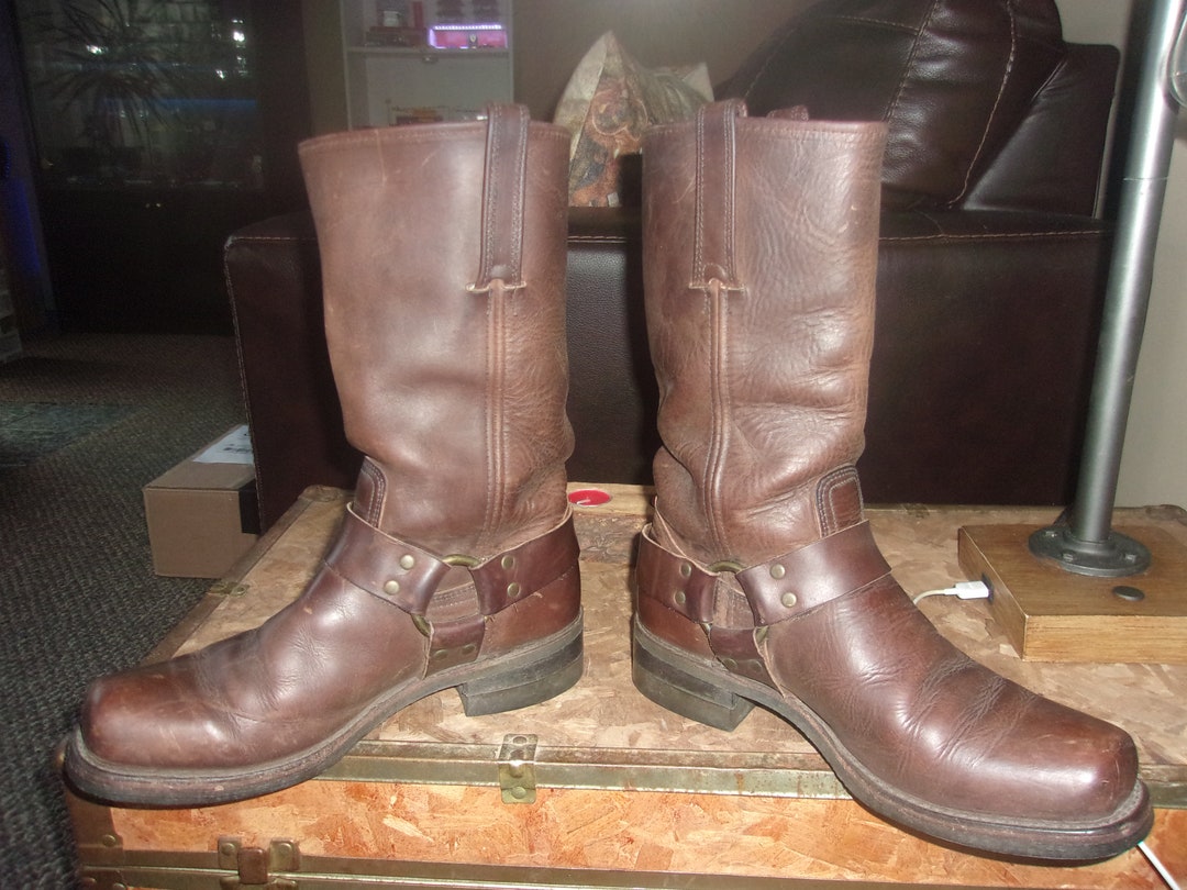 Men's Frye Harness Boots Motorcycle Boots Grunge Biker Boots Engineer ...