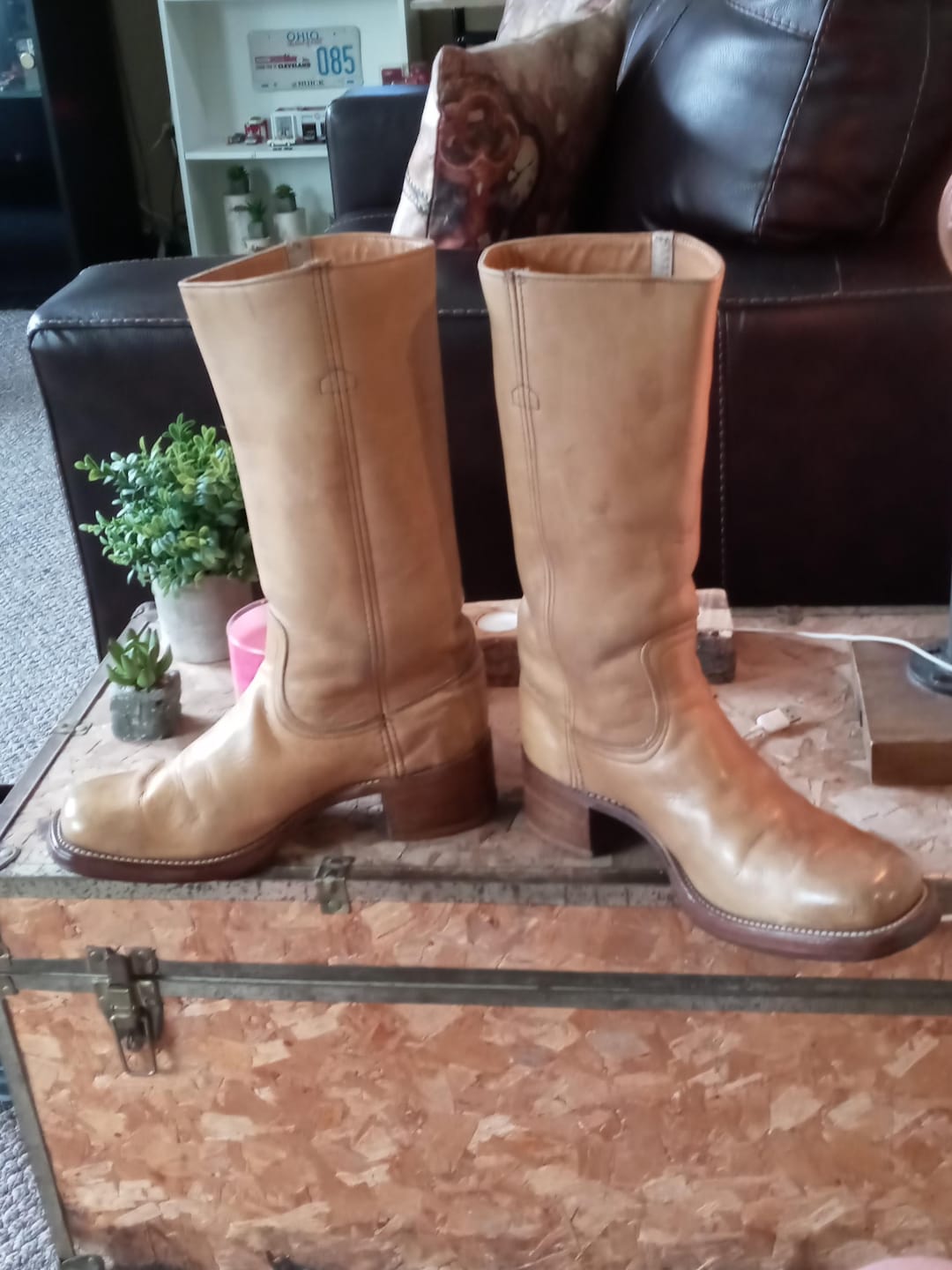 Vintage Men's FRYE BLACK LABEL Campus Boots #2552 Harness Motorcycle ...