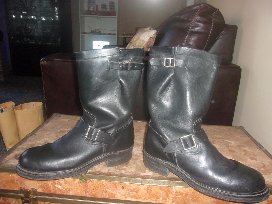 Men's Vintage SEARS ENGINEER Boots Motorcycle Boots RARE 12 - Etsy
