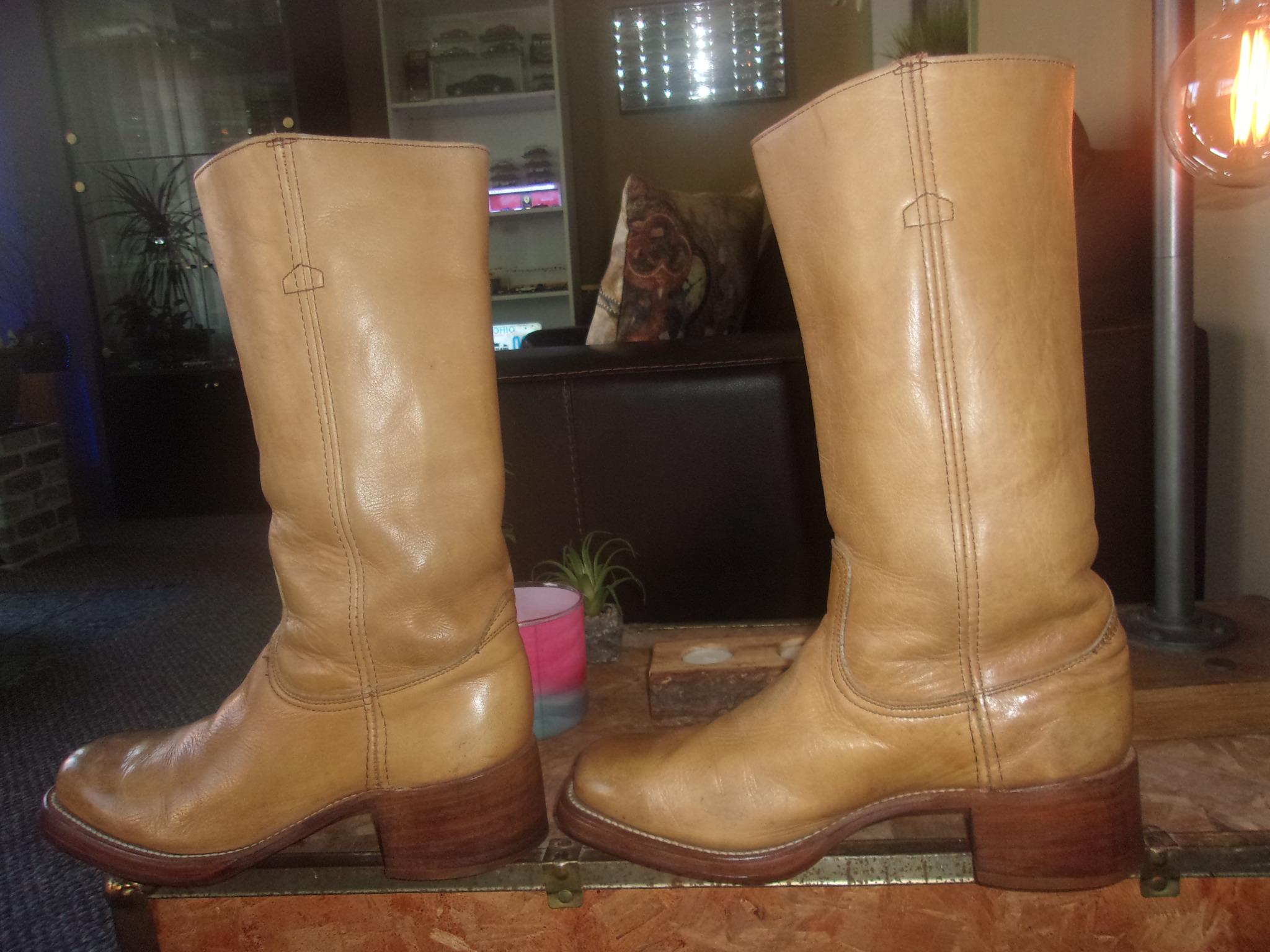 Vintage Men's FRYE BLACK LABEL Campus Boots #2552 Harness Motorcycle ...