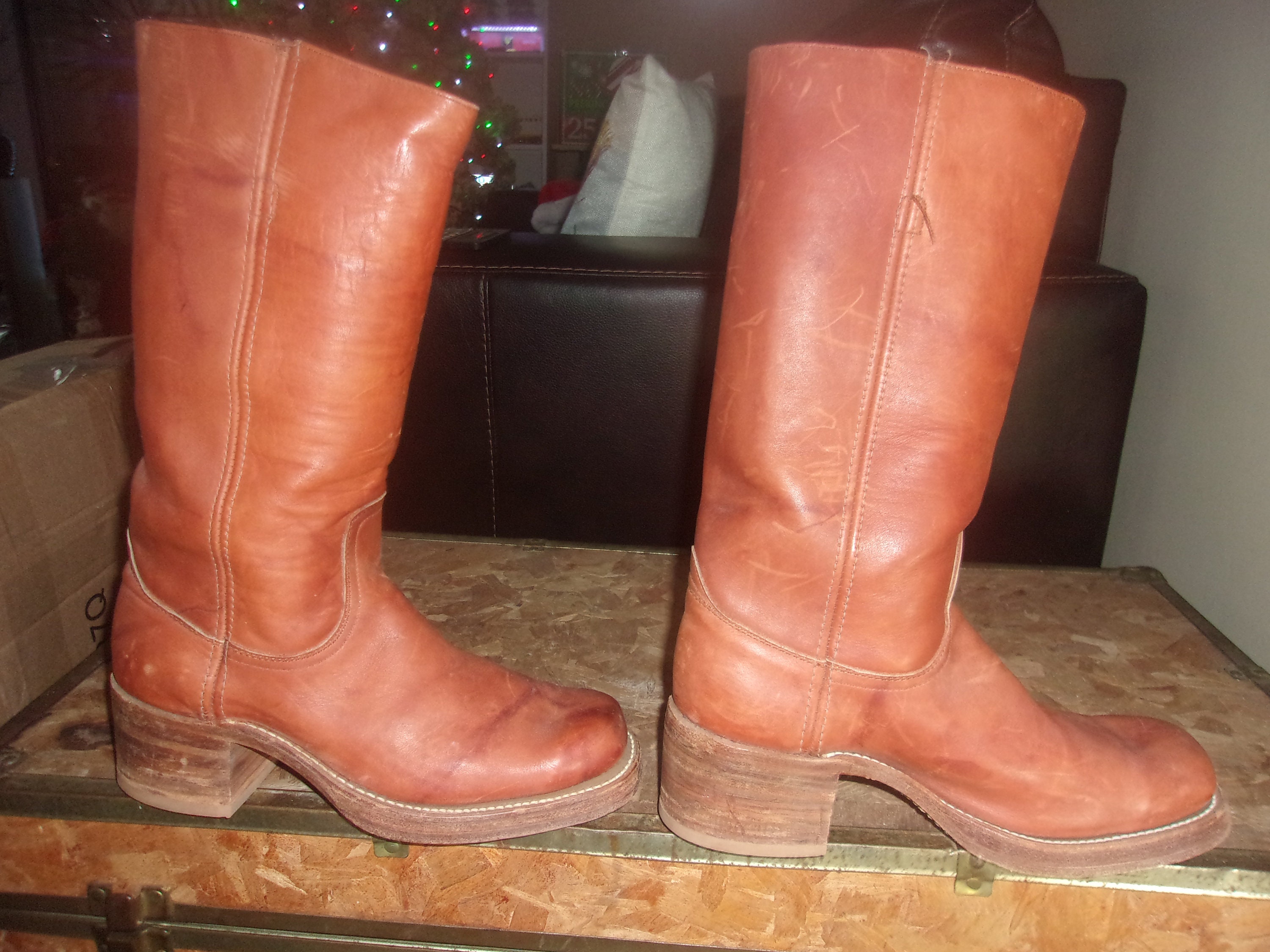 Vintage Frye BLACK LABEL Campus Boots Harness Motorcycle Boots Biker ...