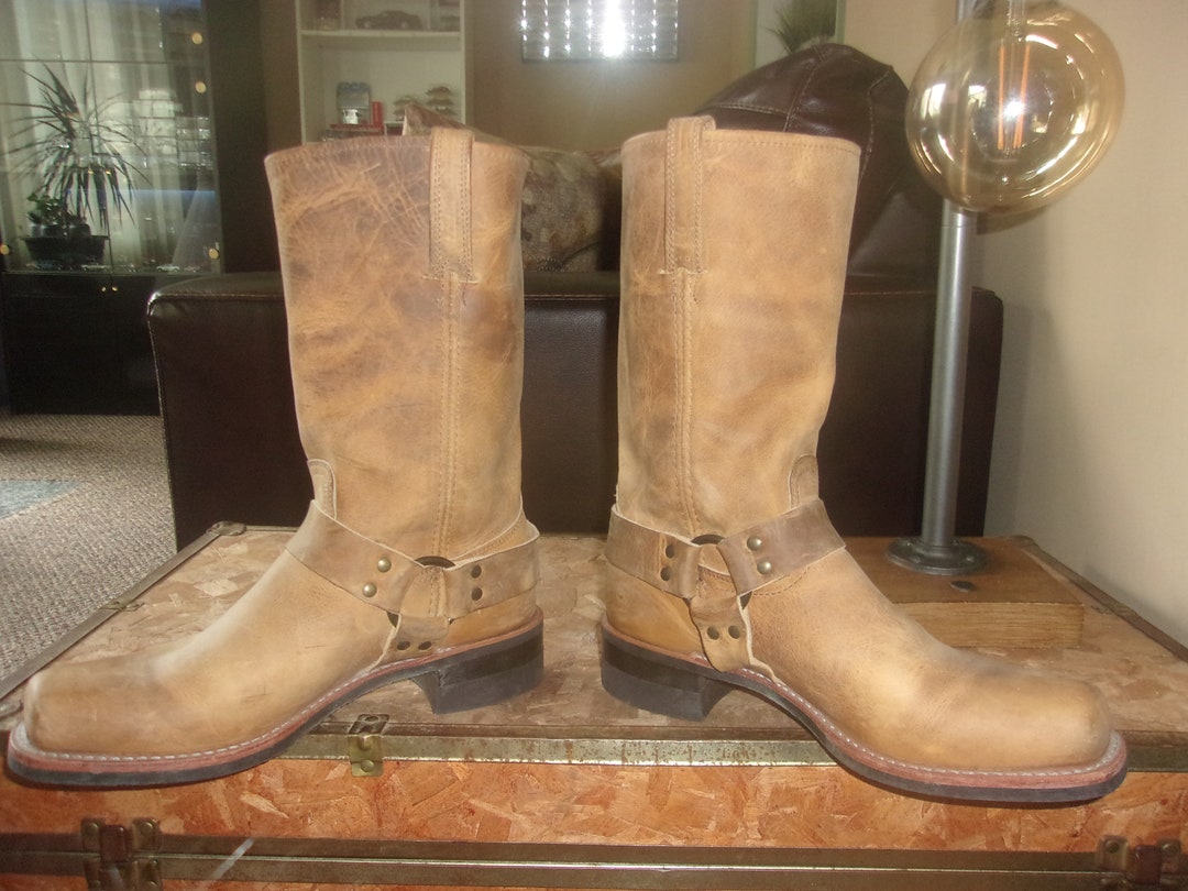 Men's FRYE Harness Boots AS NEW Boots Motorcycle Boots Grunge Biker ...