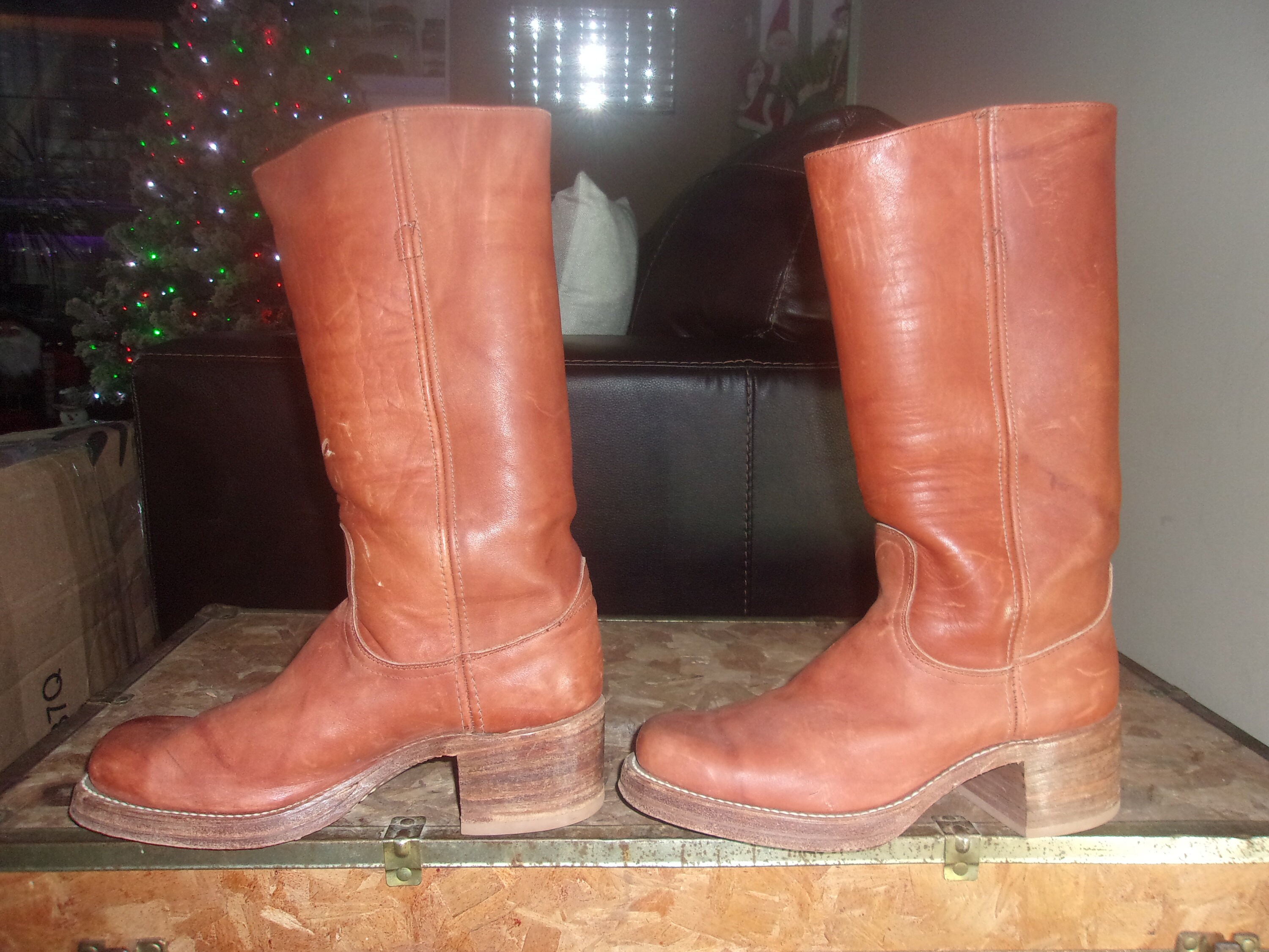 Vintage Frye BLACK LABEL Campus Boots Harness Motorcycle Boots Biker ...