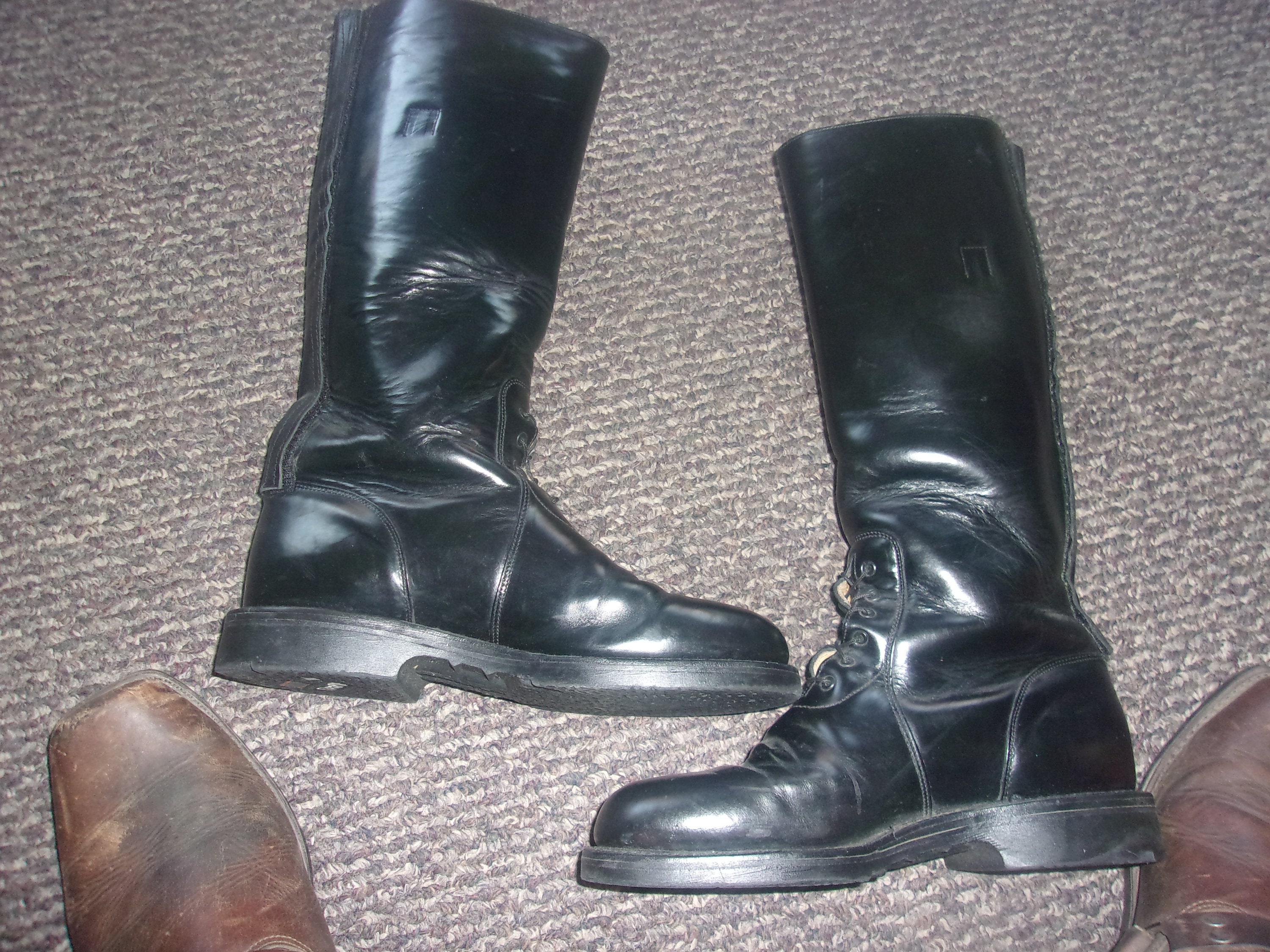 COP WORN Chippewa Motorcycle Boots USA Made Biker Boots Engineer Boots ...