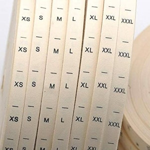 Custom Size Labels for Clothing, 500 Pcs Personalized Sewing Tags, 3/8 (10 Mm) Wide 100% Cotton ...