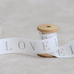 Love Ribbon, 3/4 20 Mm White Color 100% Natural Cotton Ribbon, Love ...