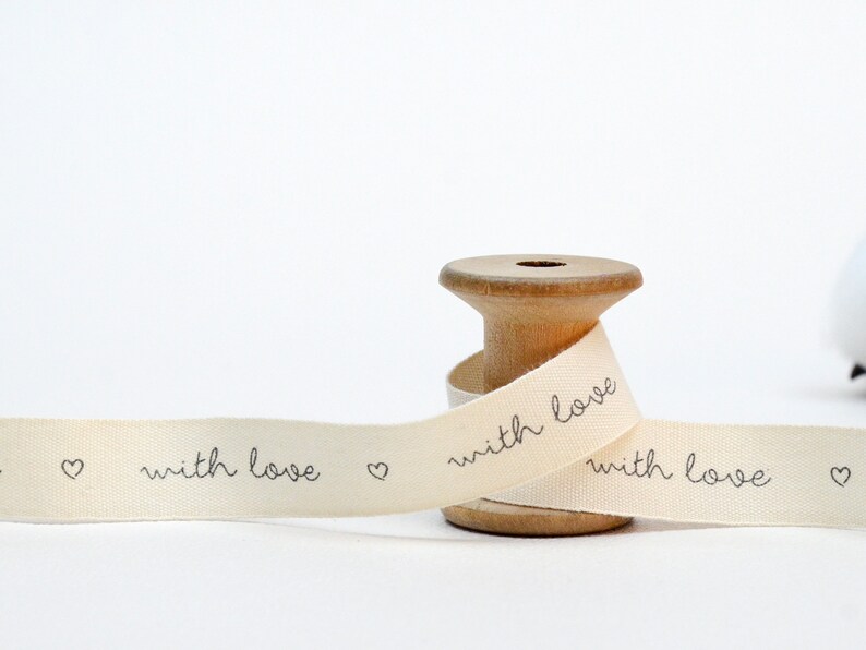 With Love & Hearts Ribbon 5/8 15 Mm Handcrafted Crafts - Etsy