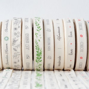 Printed Cotton Ribbon, 100% Natural Tape in Various Prints, 5/8 15 Mm ...