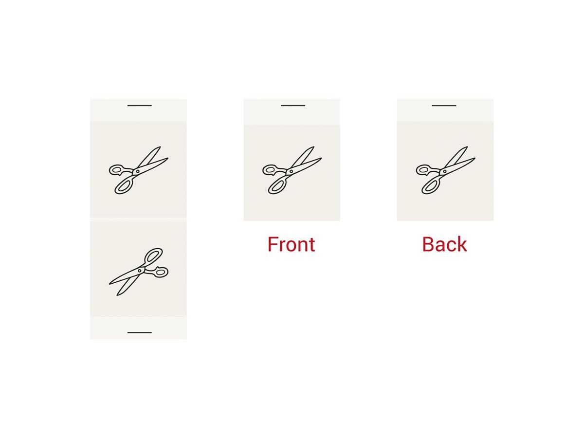 Scissors Sewing Labels – 20 Pcs Folded Natural Cotton Tags for Handmade ...