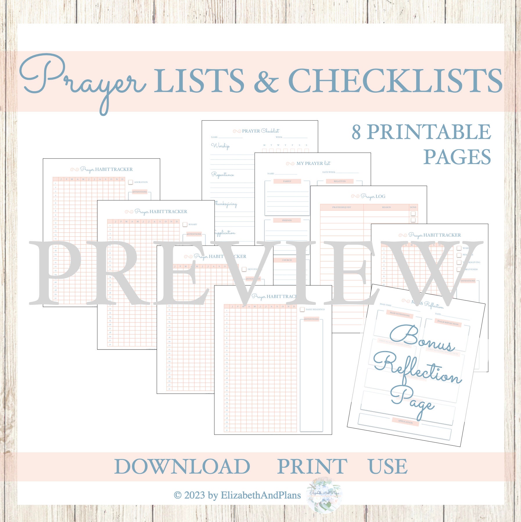 Prayer Lists & Checklists // Personal Use // Printables - Etsy