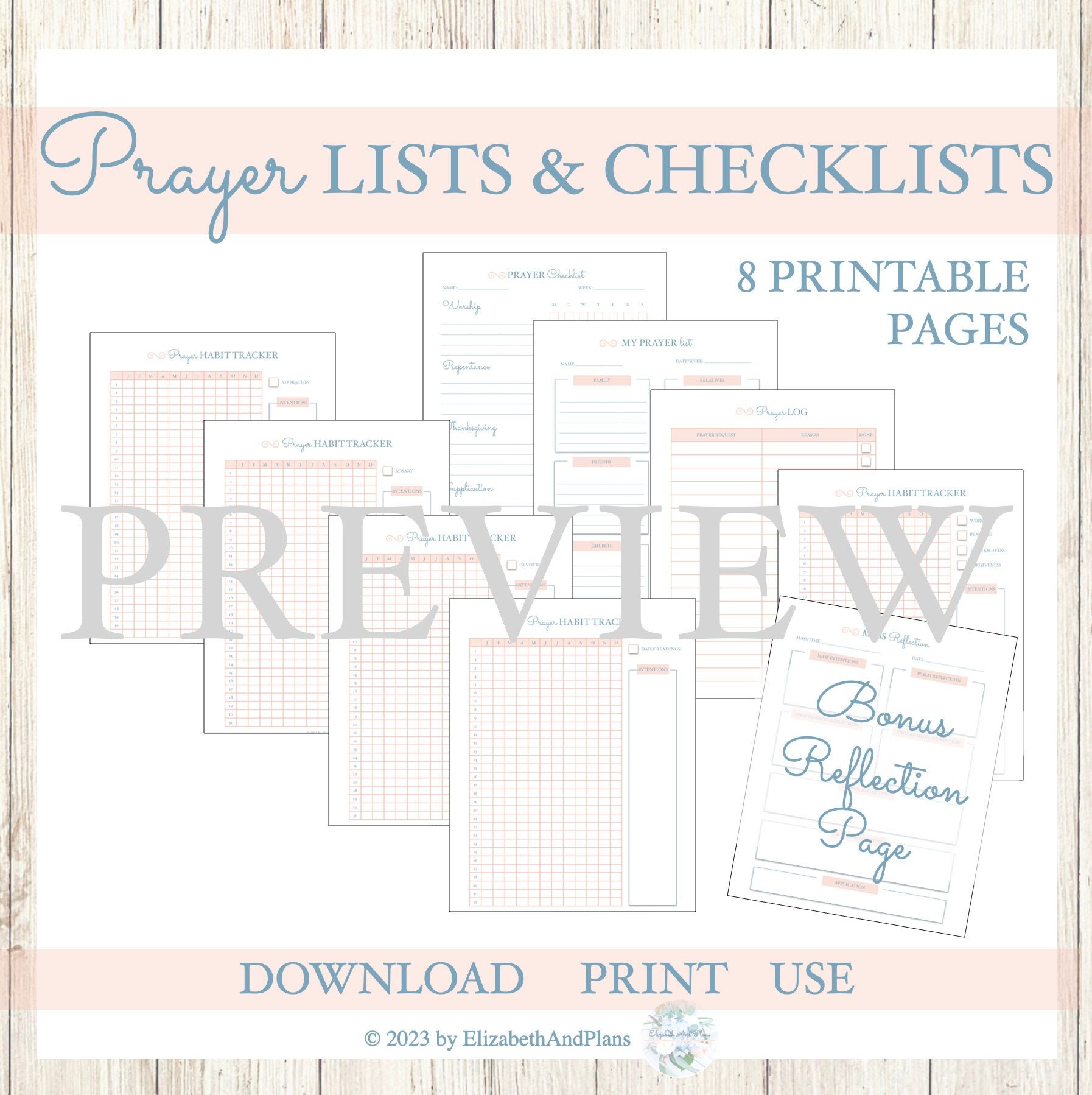Prayer Lists & Checklists // Personal Use // Printables - Etsy