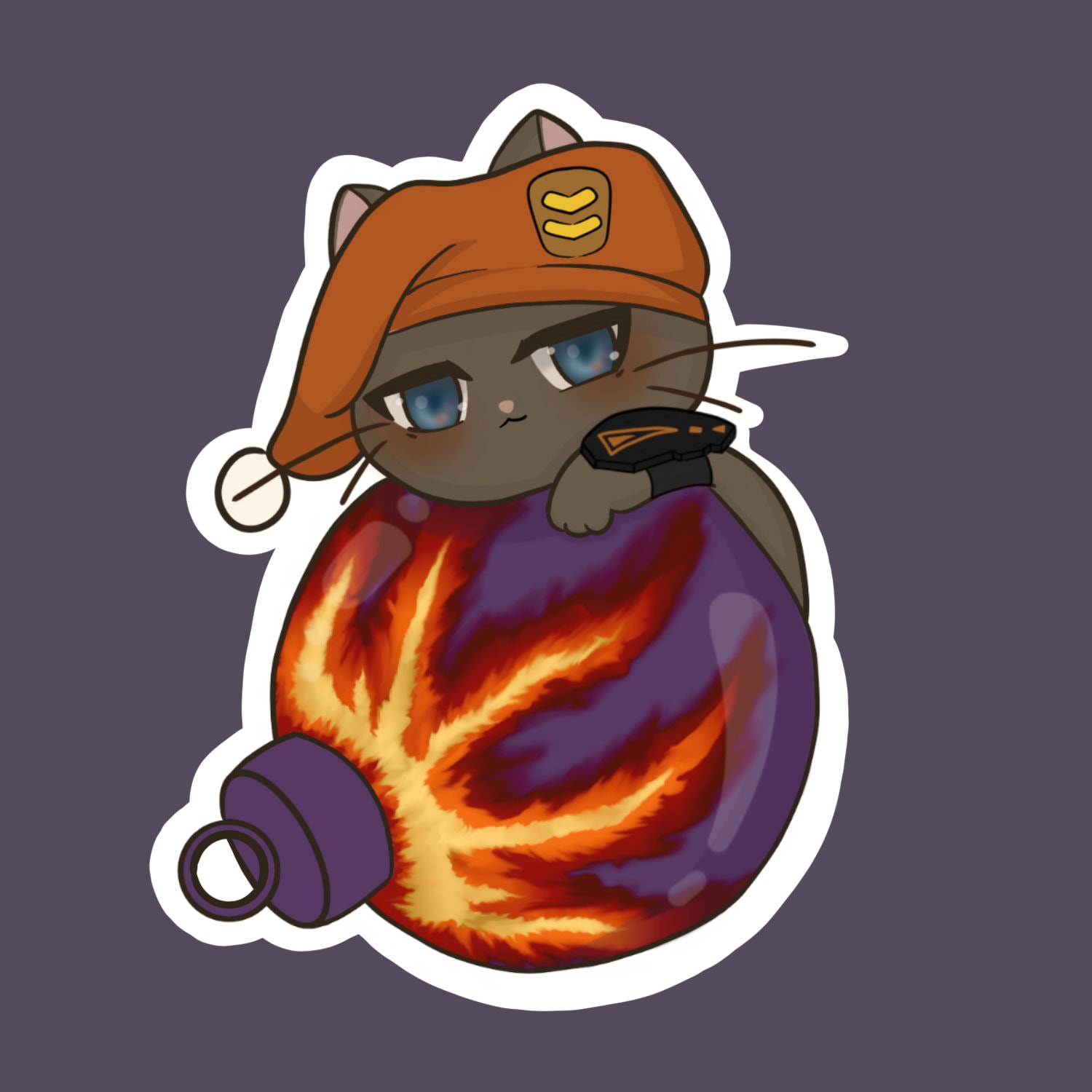 Brimstone Kitten Valorant Sticker - Etsy