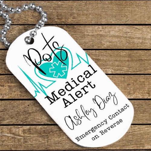 Pots Medical Alert Keychain Pots Syndrome Chain Necklace - Etsy