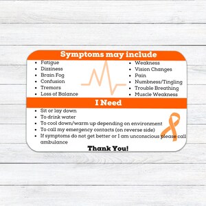 MS Emergency Contact Medical Card, Metal, MS Medical Card, Ms Id Cards ...