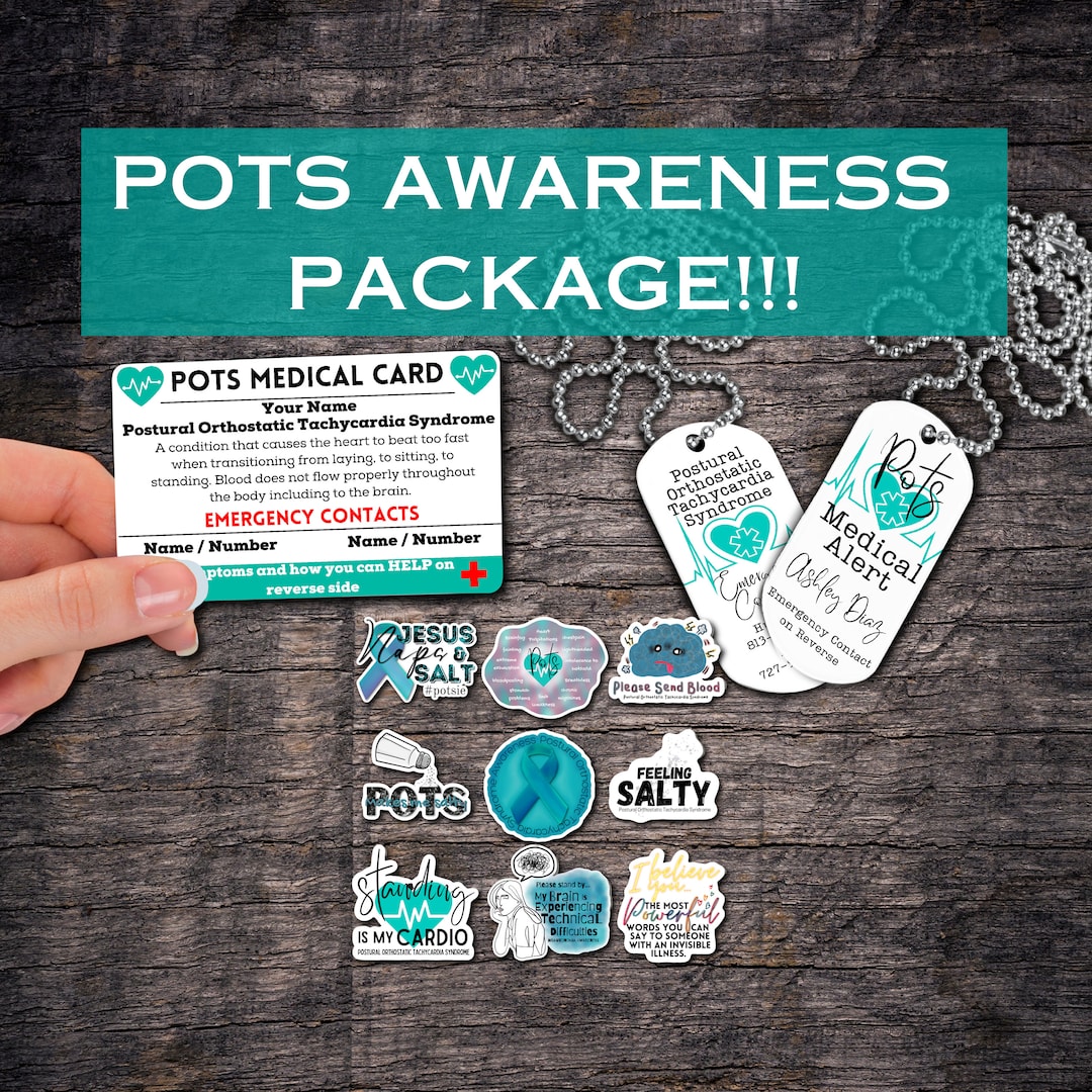 Pots Medical Card Package, Pots Syndrome, Pots Awareness Wallet Insert ...
